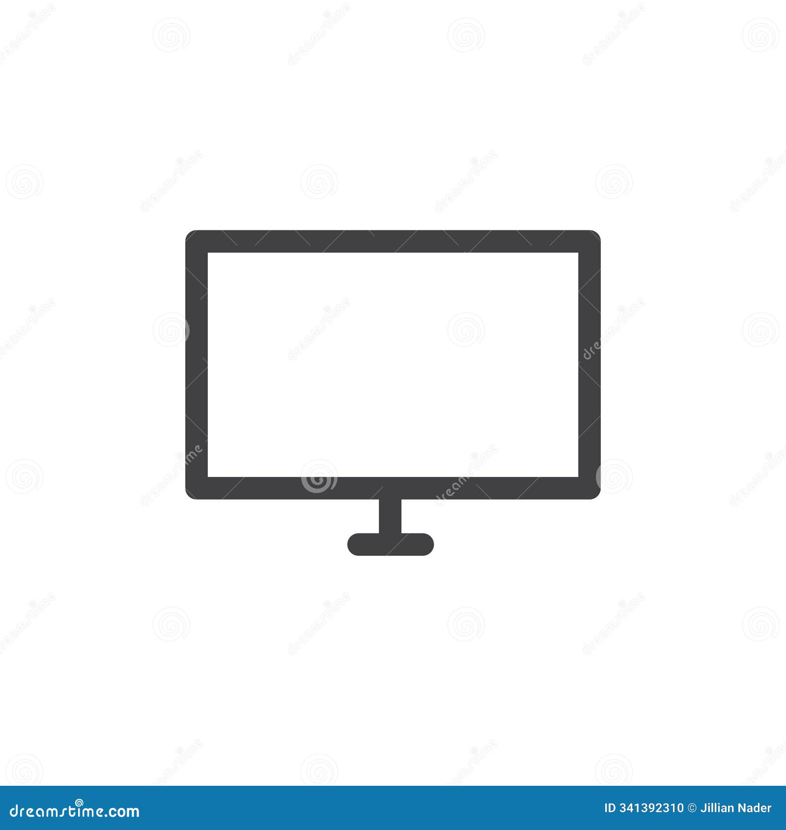 Computer Icon Simple Outline Vector Logo Stock Vector - Illustration of ...