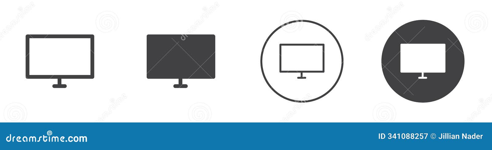 Computer Icon Simple Outline Vector Logo Stock Illustration ...
