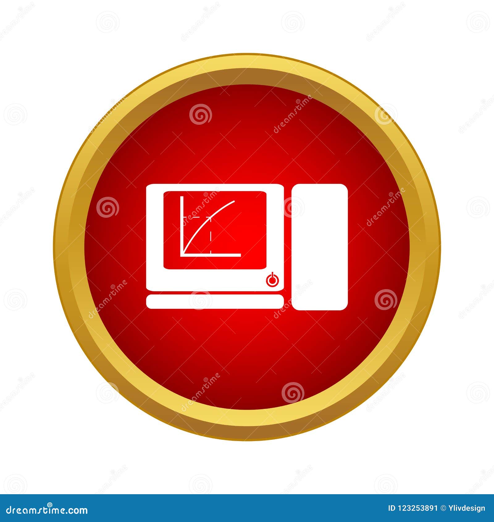 Computer Icon, Simple Style Stock Illustration - Illustration of ...