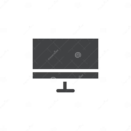 Computer Icon Simple Vector Symbol Stock Vector - Illustration of line ...