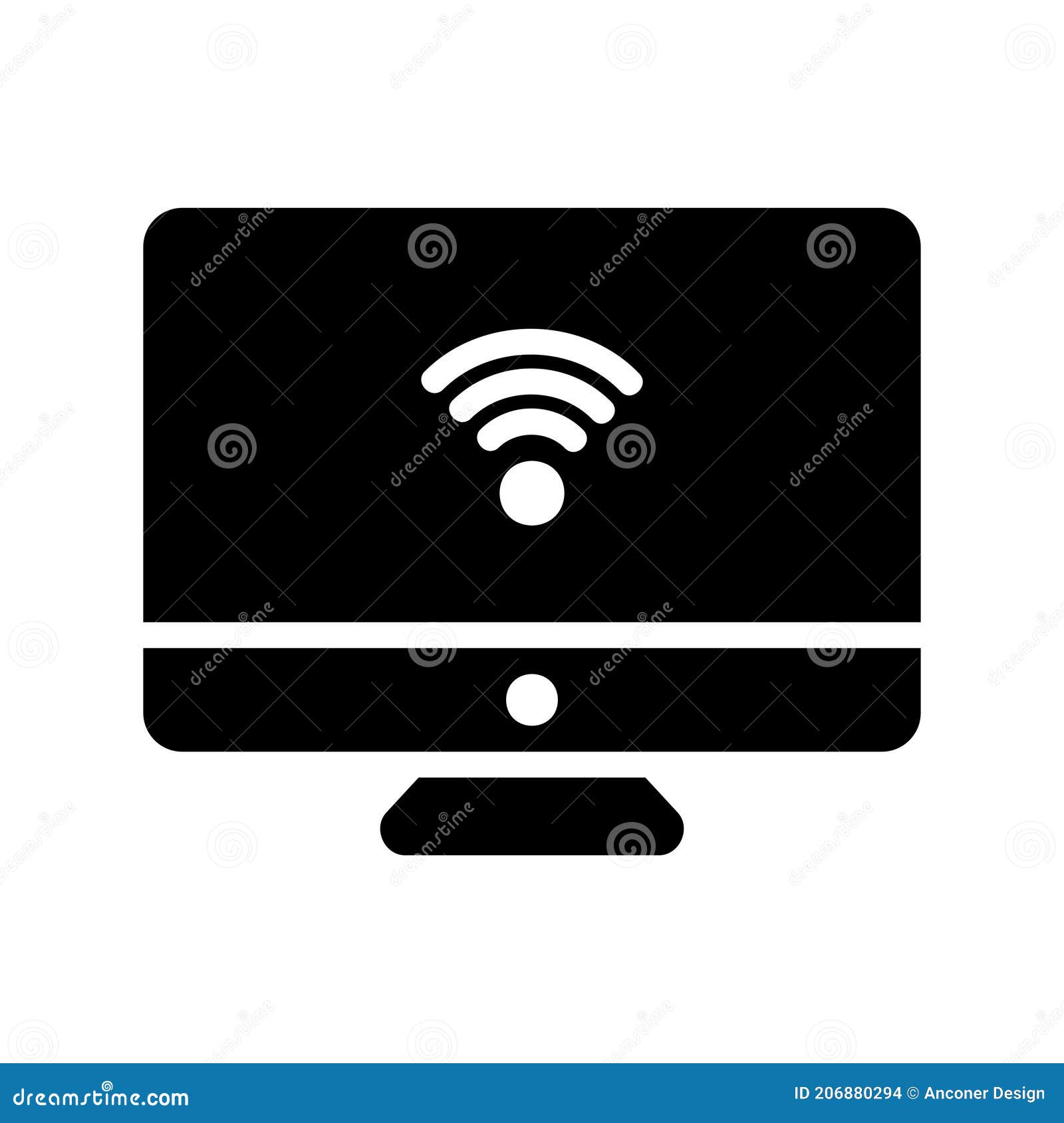 Computer Icon in Solid Style about Internet of Things for Any Projects ...