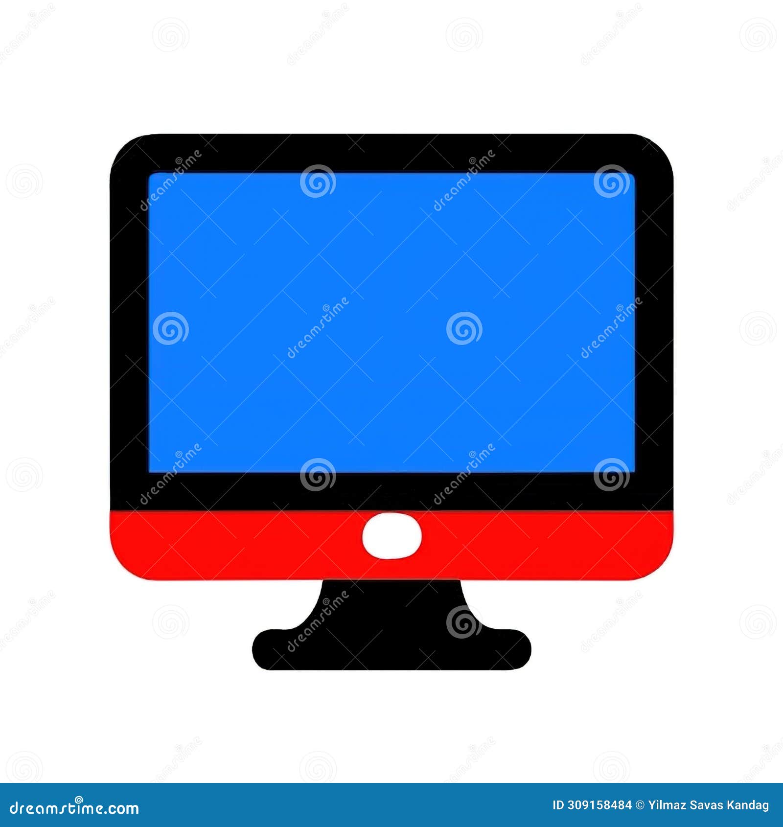 Computer Icon Vector. Black Symbol on White Background. Flat Style ...