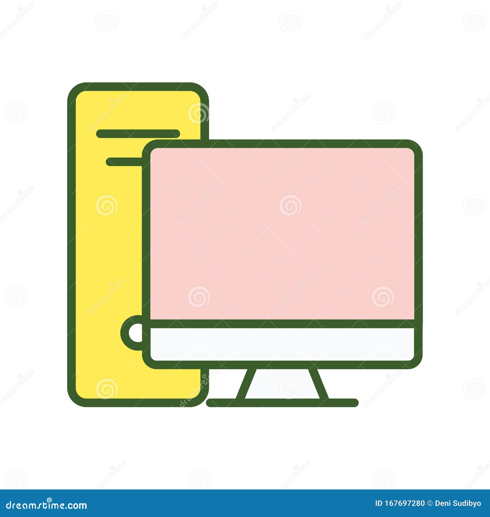 Computer Icon Vector Design Template Stock Vector - Illustration of ...