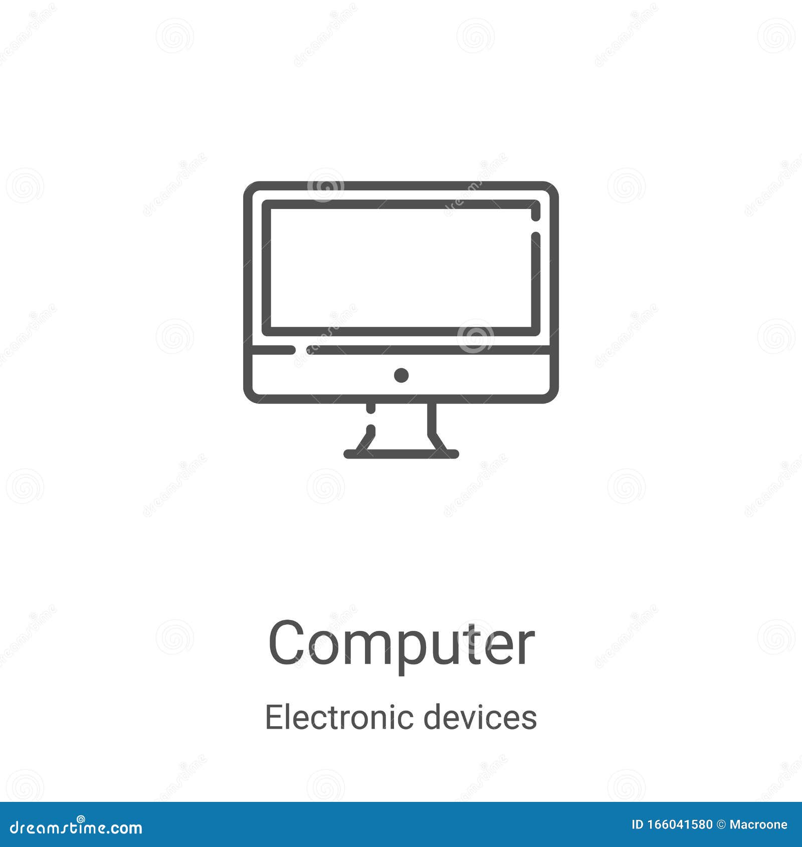 Computer Icon Vector From Electronic Devices Collection Thin Line Computer Outline Icon Vector