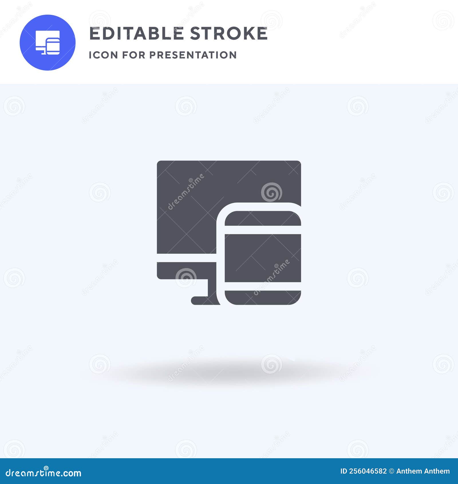 Computer Icon Vector, Filled Flat Sign, Solid Pictogram Isolated on ...