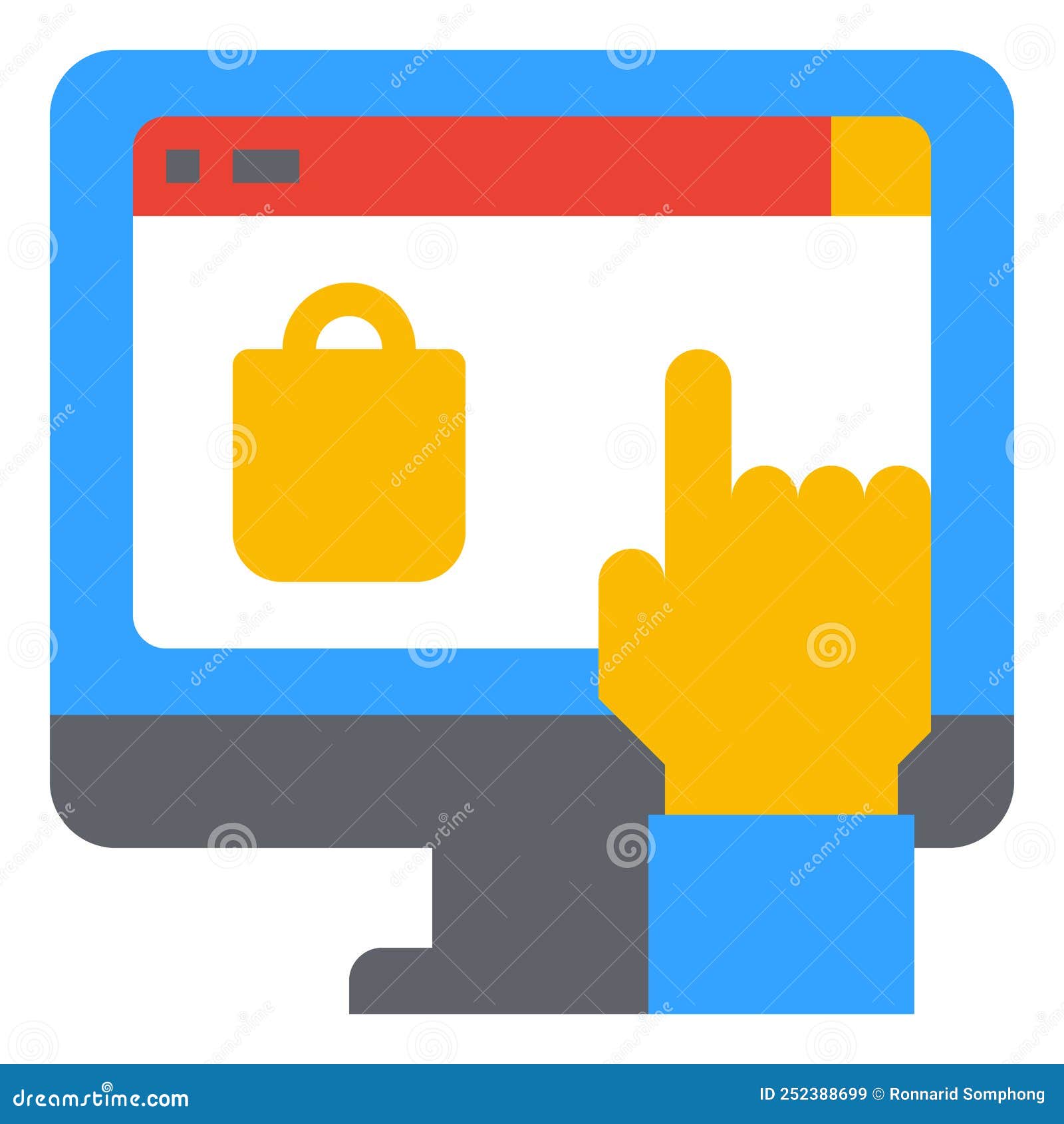 Computer Icon Vector Illustration Stock Vector - Illustration of flat ...