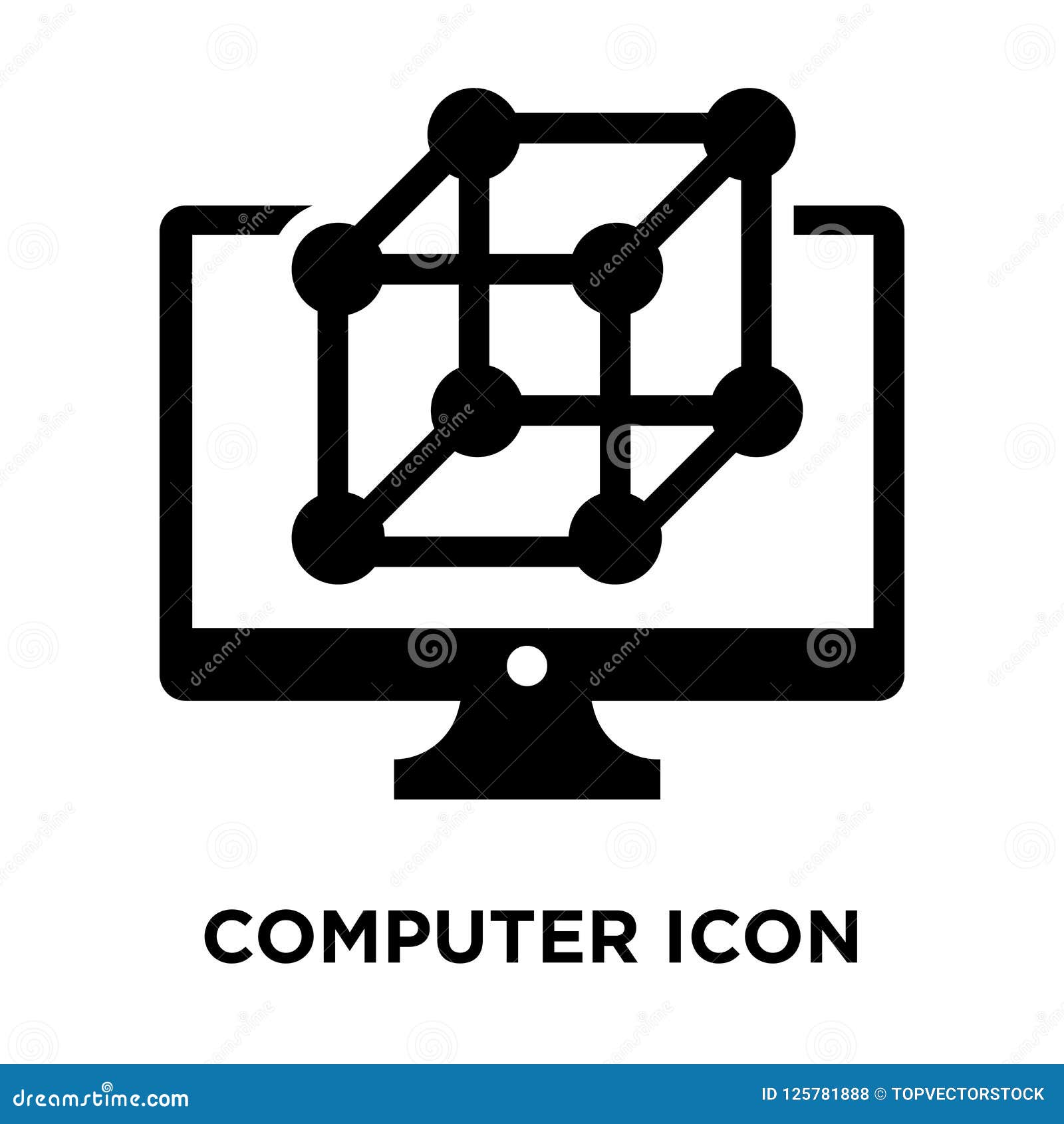 Computer Icon Vector Isolated on White Background, Logo Concept Stock ...