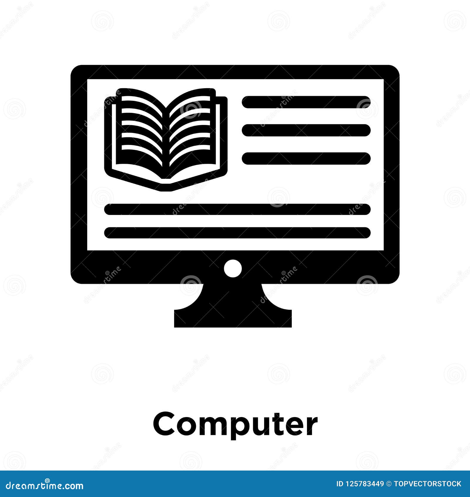 Computer Icon Vector Isolated on White Background, Logo Concept Stock ...