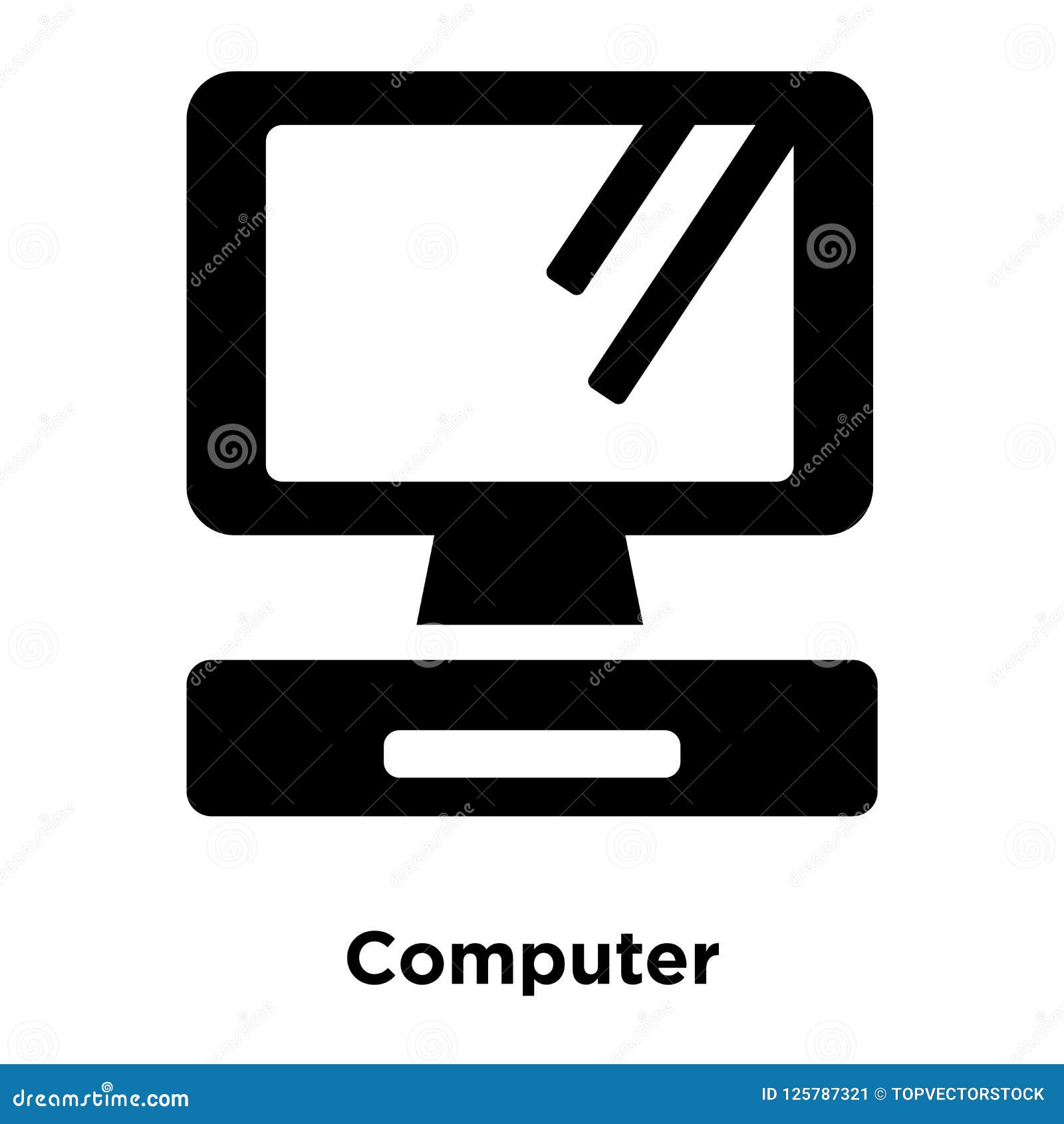Computer Icon Vector Isolated on White Background, Logo Concept Stock ...