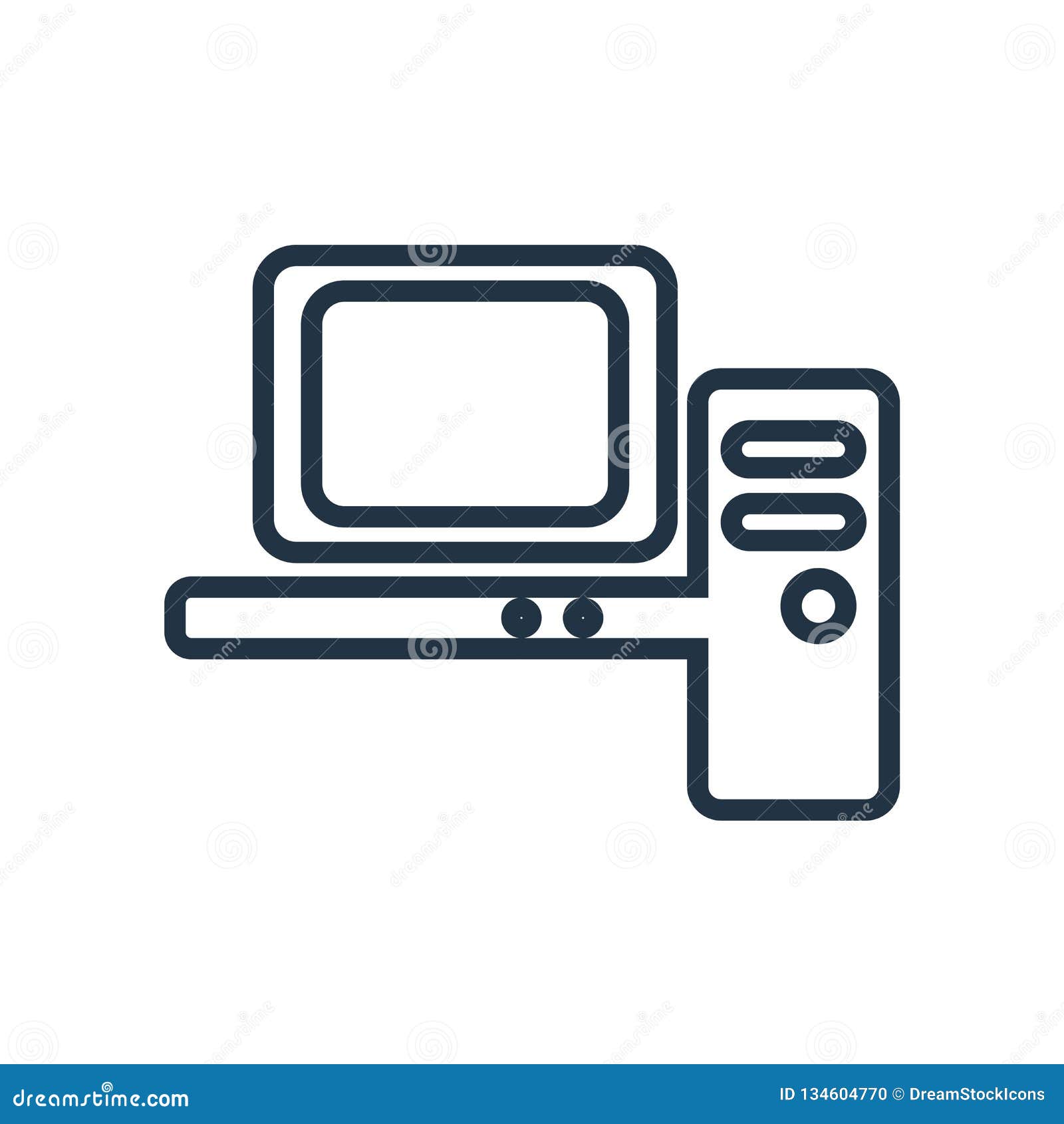 Computer Icon Vector Isolated on White Background, Computer Sign Stock ...