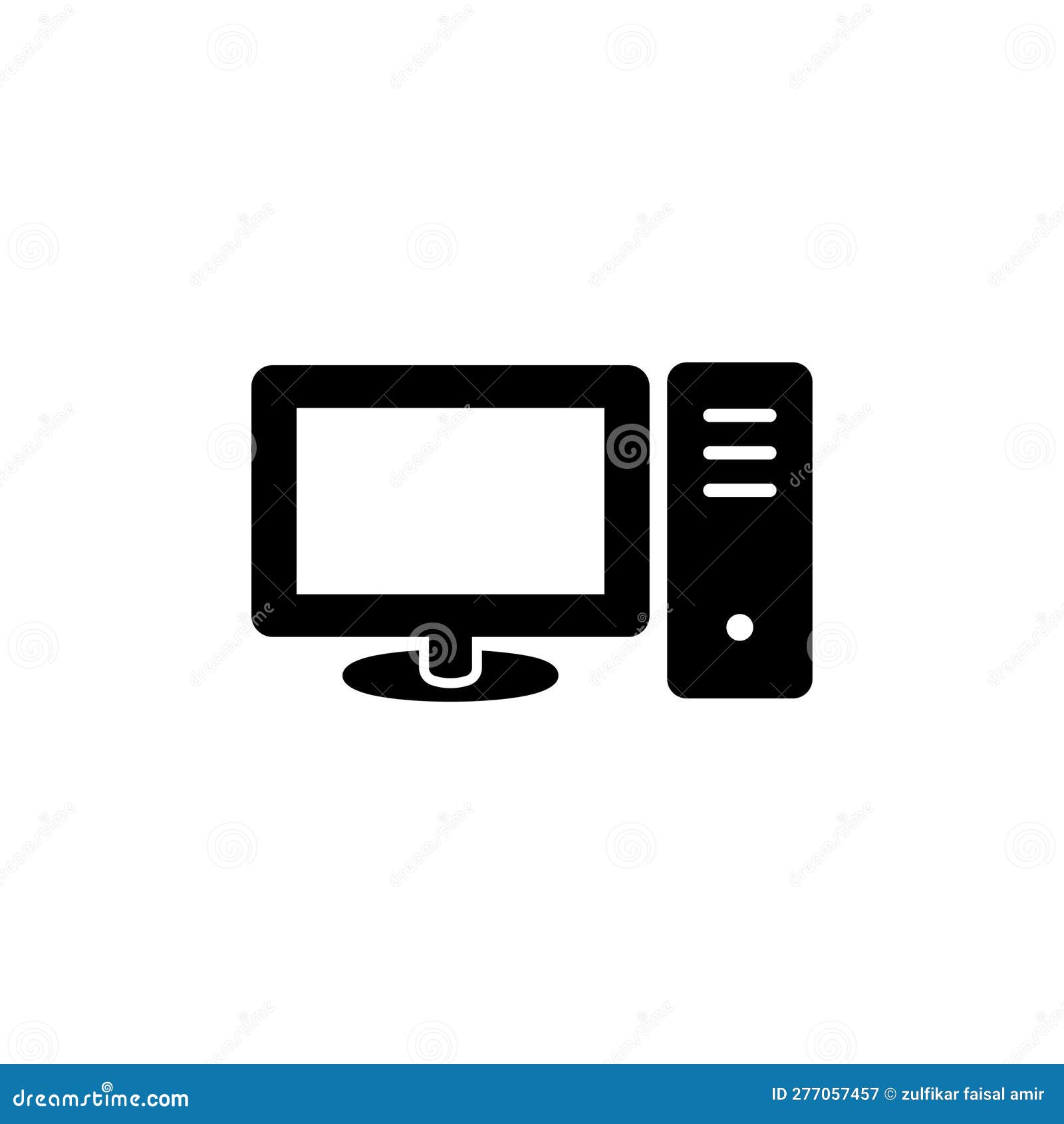 Computer Icon . Computer Monitor Icon Stock Vector - Illustration of ...