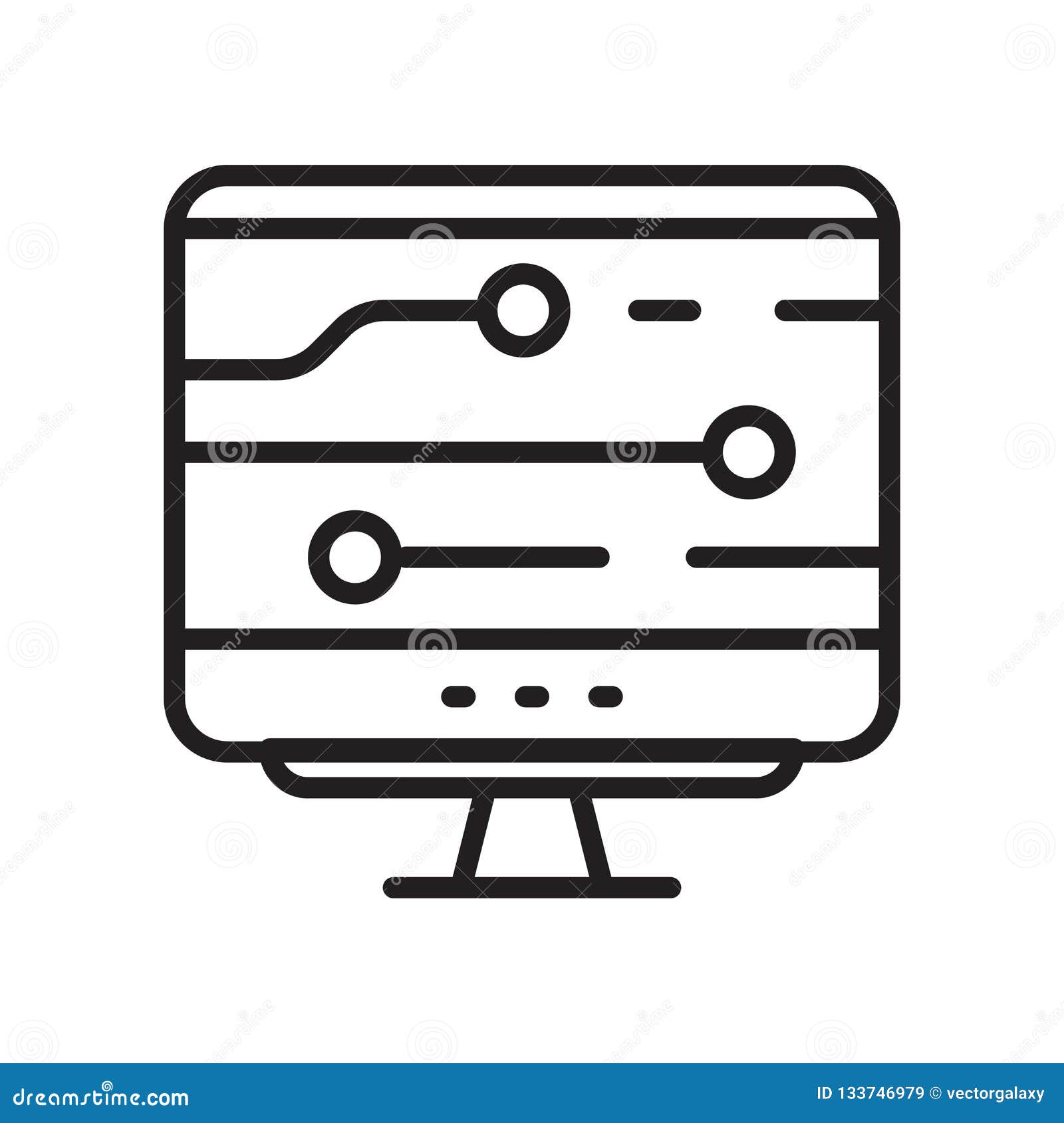 Computer Icon Vector Sign and Symbol Isolated on White Background ...