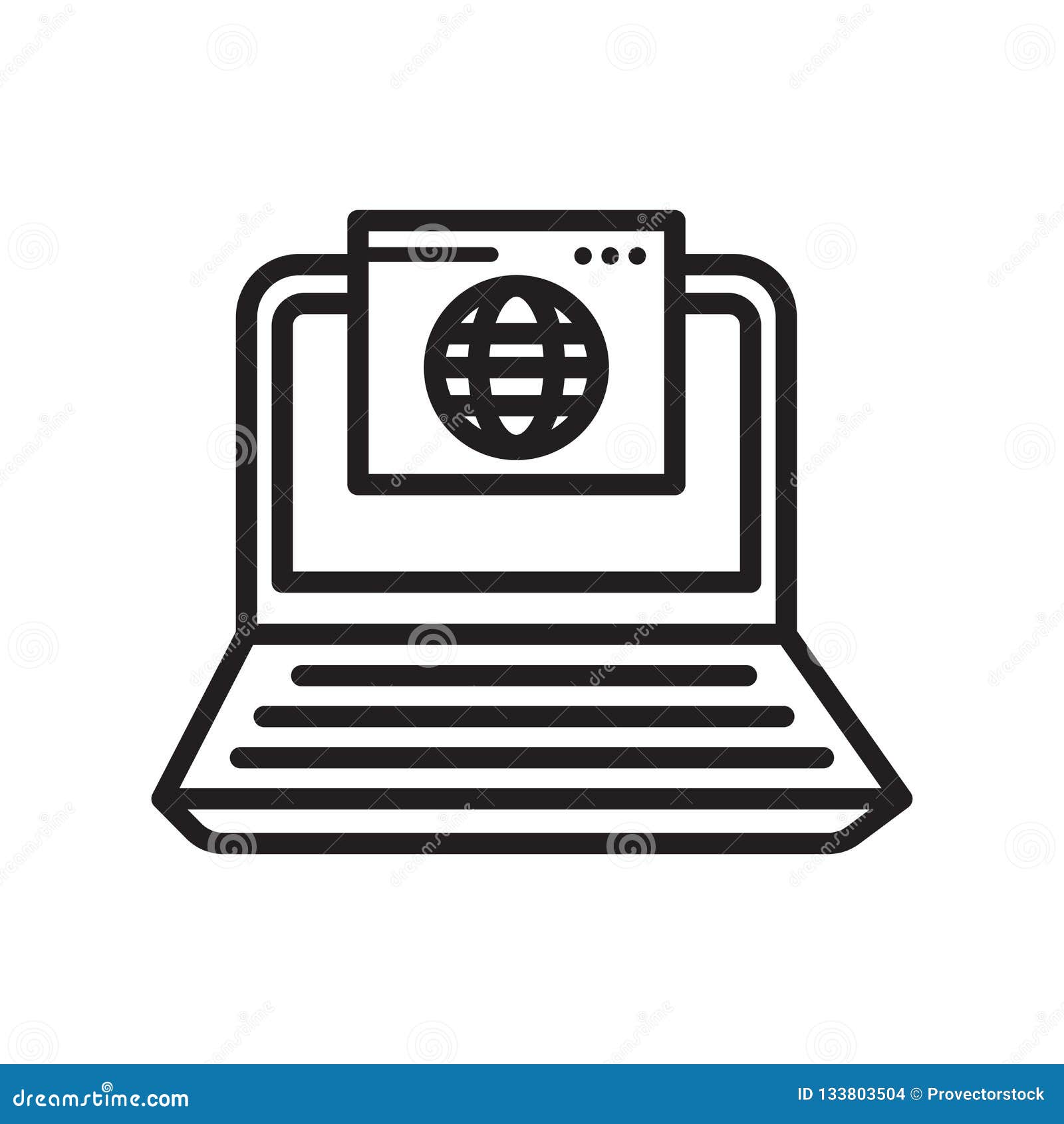 Computer Icon Vector Sign and Symbol Isolated on White Background ...