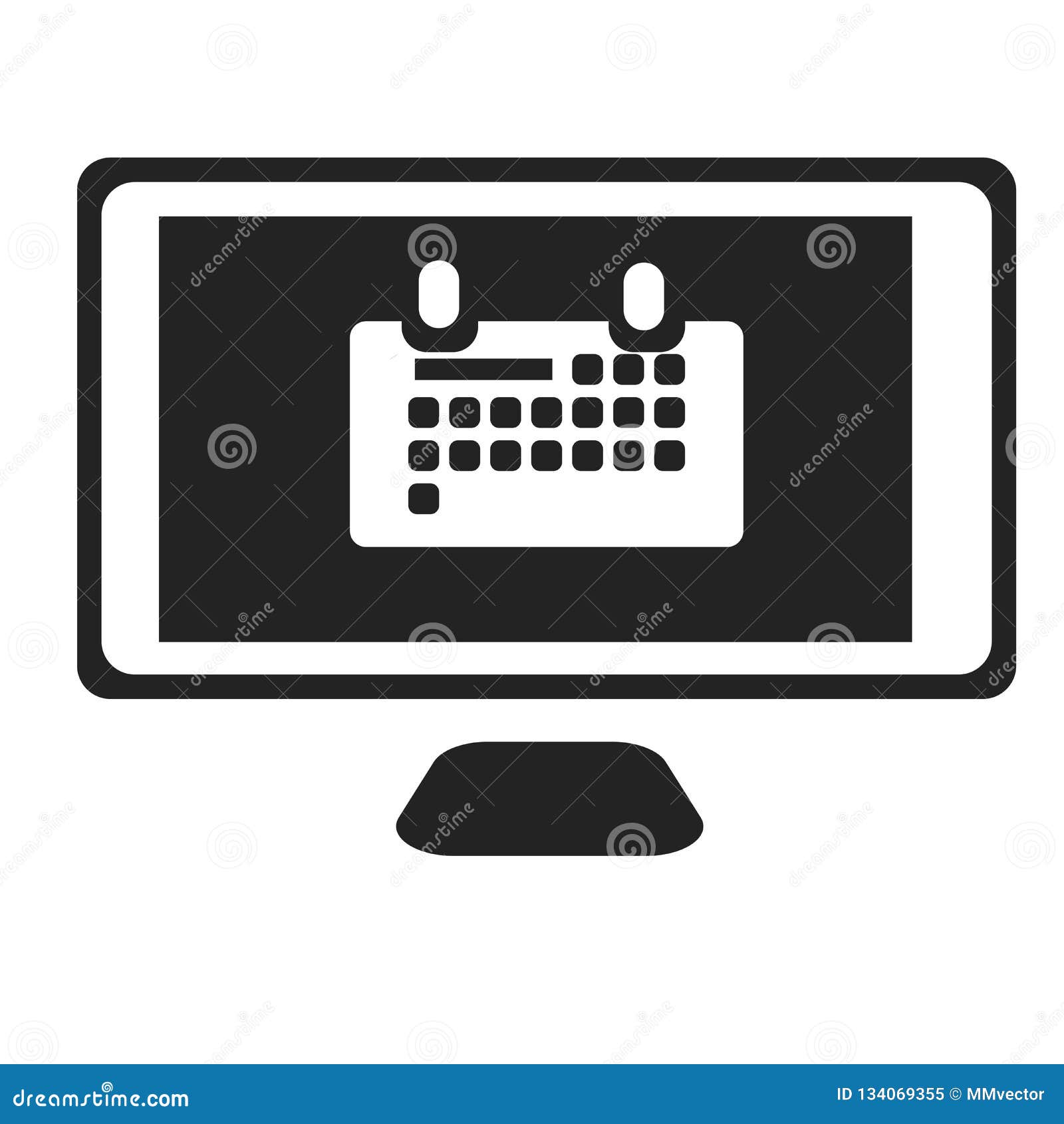 Computer Icon Vector Sign and Symbol Isolated on White Background ...