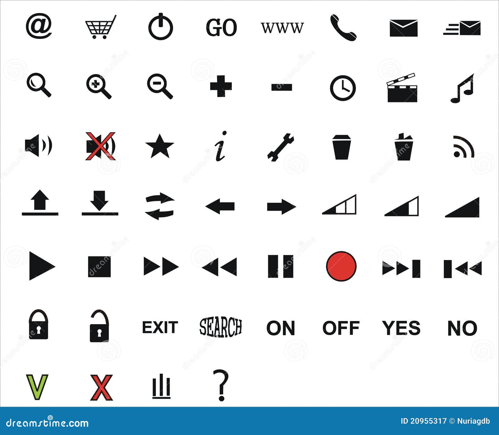 Computer icons stock vector. Illustration of decrease - 20955317