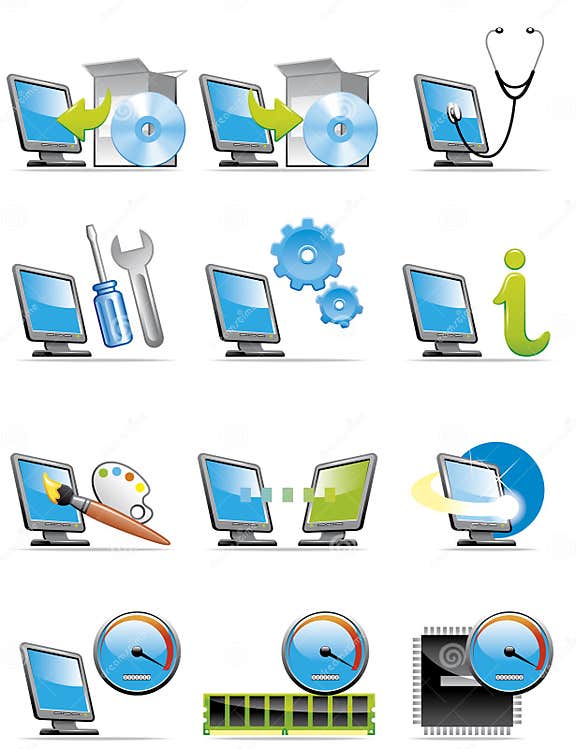 Computer icons stock vector. Illustration of install, stethoscope - 8477970