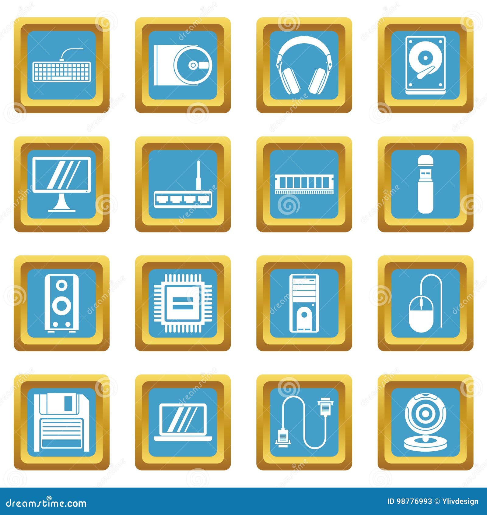 Computer icons azure stock vector. Illustration of panel - 98776993