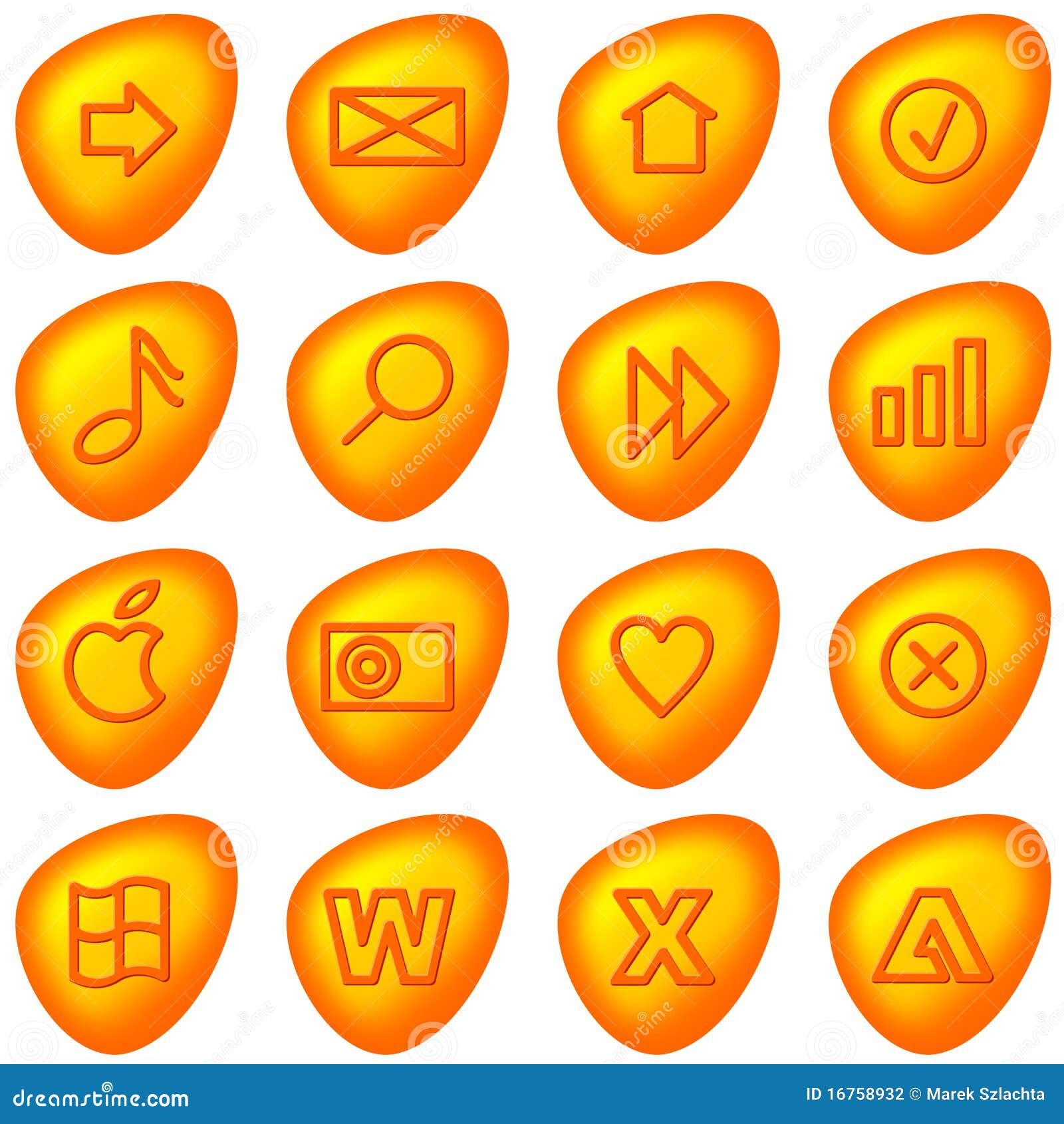 Computer icons / buttons stock vector. Illustration of file - 16758932