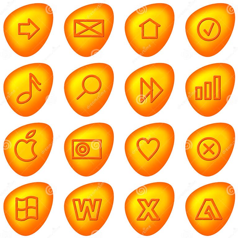 Computer icons / buttons stock vector. Illustration of file - 16758932