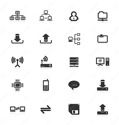 Computer Server Equipment Mobile Phone Icons Icon Upload Download Files ...