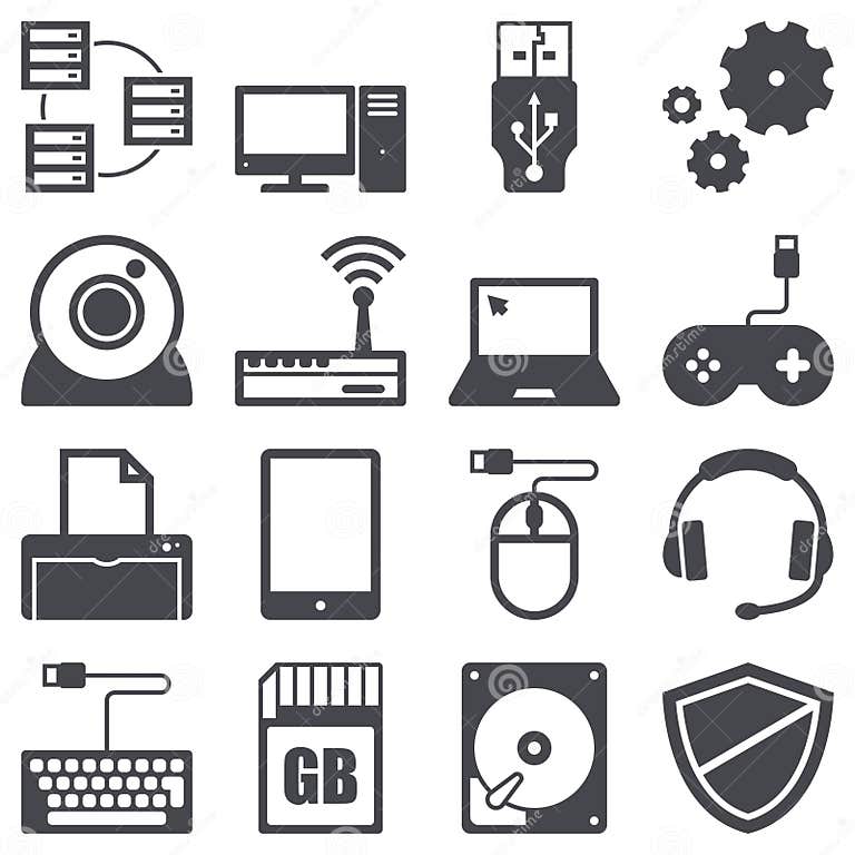 Computer icons stock vector. Illustration of settings - 33848459