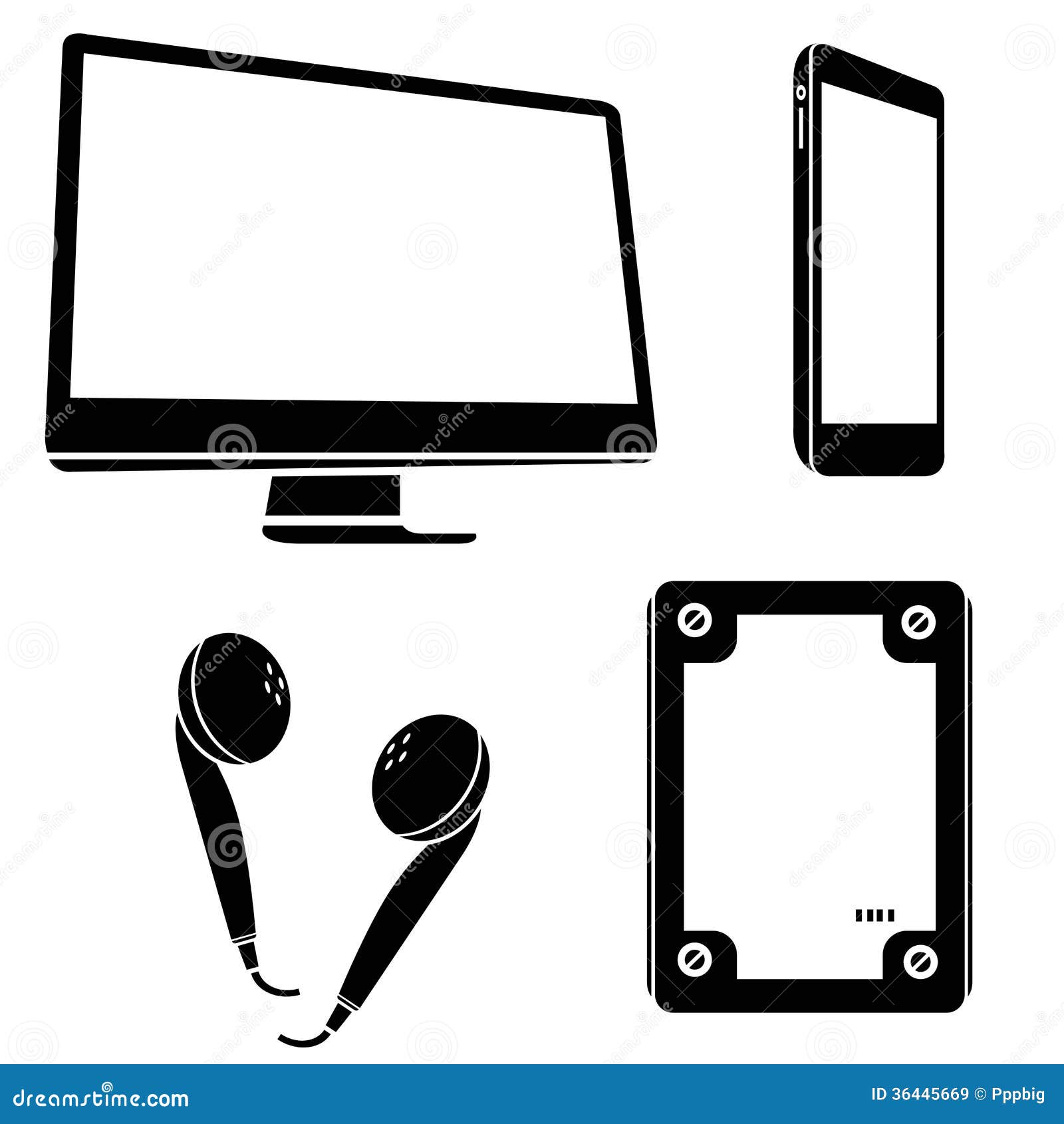 Computer icons stock vector. Illustration of equipment - 36445669