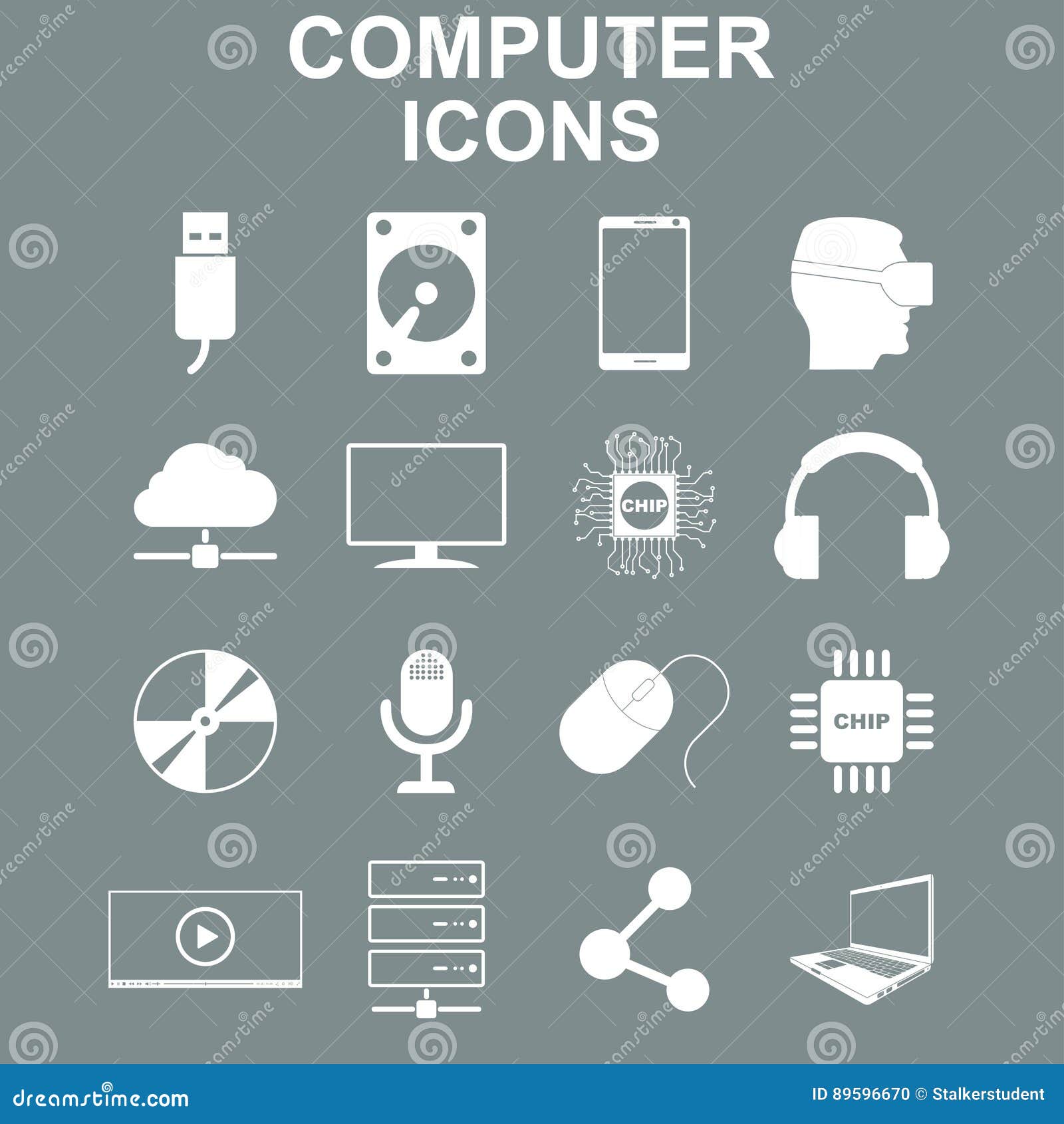 Computer Icons. Vector Concept Illustration for Design Stock ...