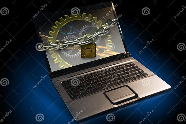 Computer ID Theft alert stock image. Image of control - 4248107