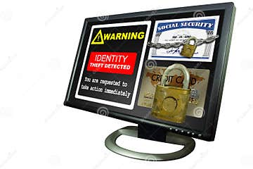Computer ID Theft alert stock photo. Image of business - 4281574
