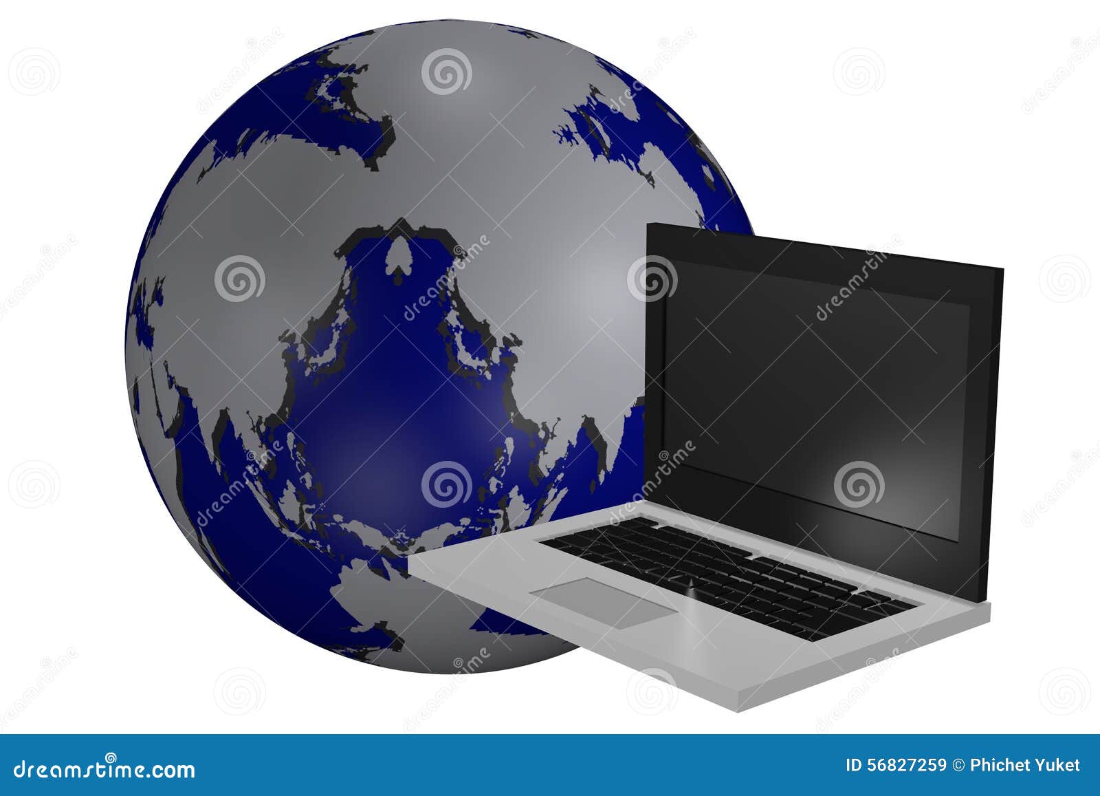 Computer idea earth stock illustration. Illustration of earth - 56827259
