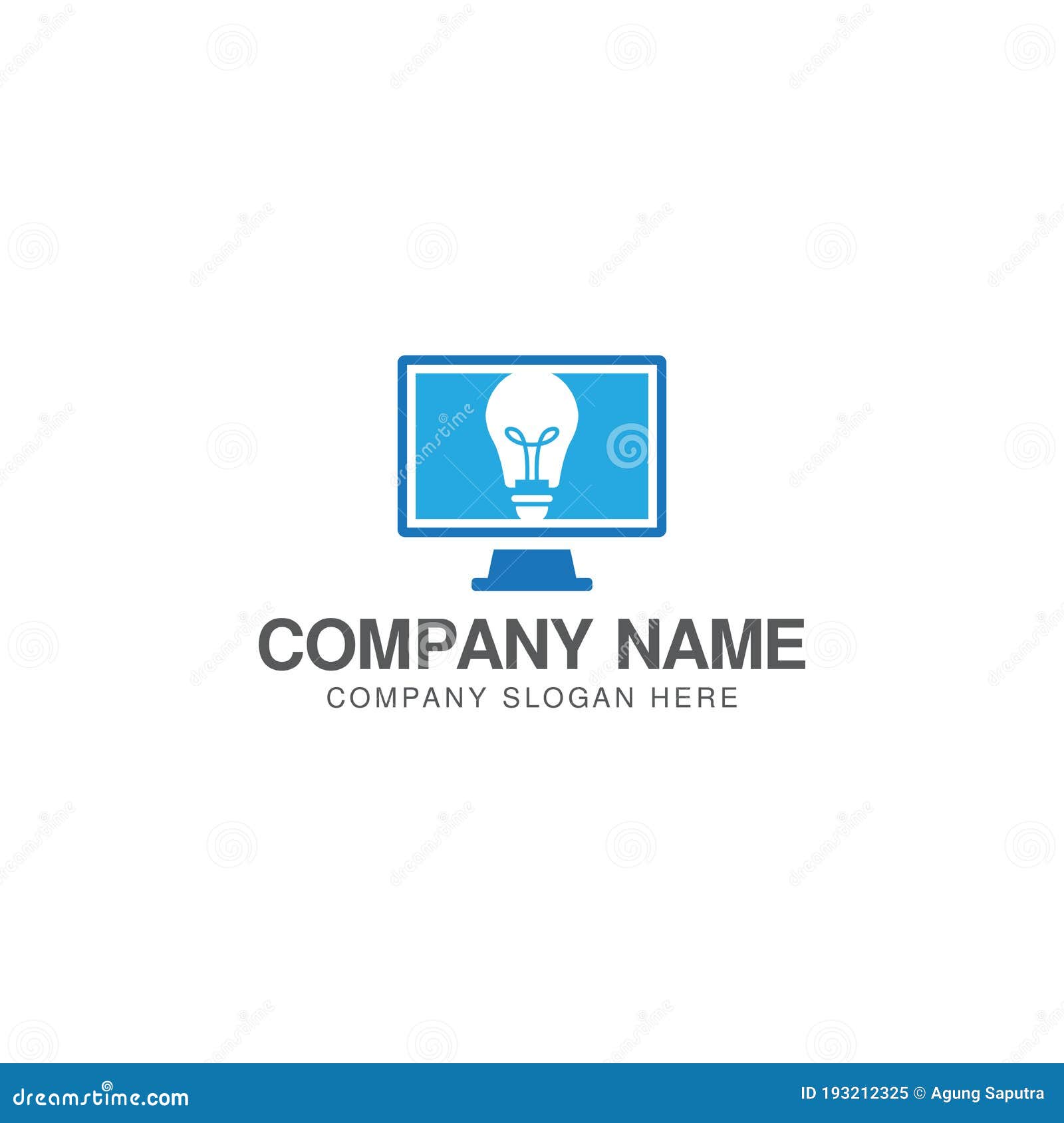 Computer Idea Logo Design Vector Stock Vector - Illustration of ...