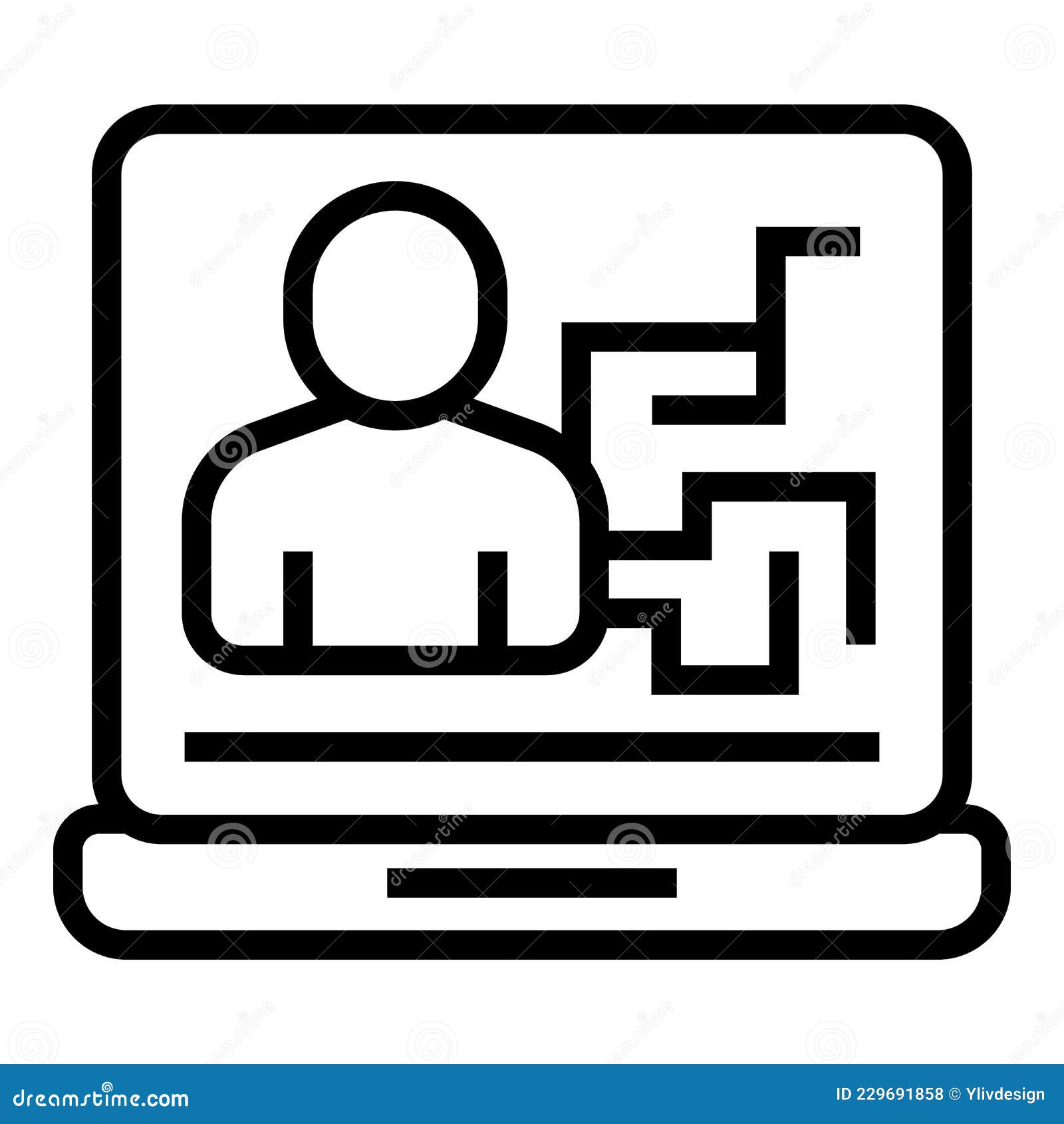 Computer Identification Icon Outline Vector. Access Verification Stock ...