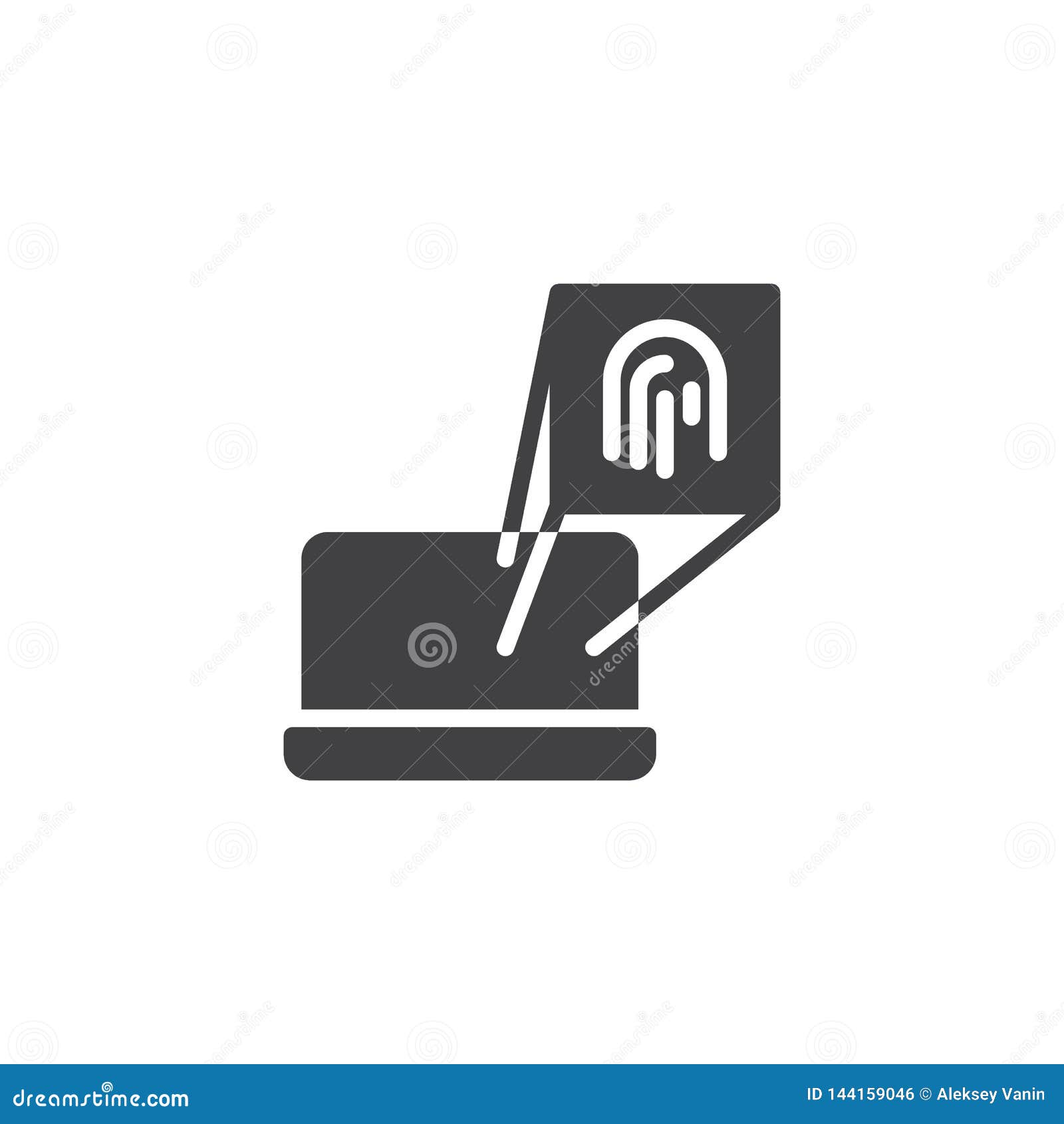 Computer Identification System Vector Icon Stock Vector - Illustration ...