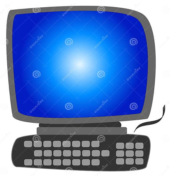 Computer illustration stock vector. Illustration of workstation - 657360