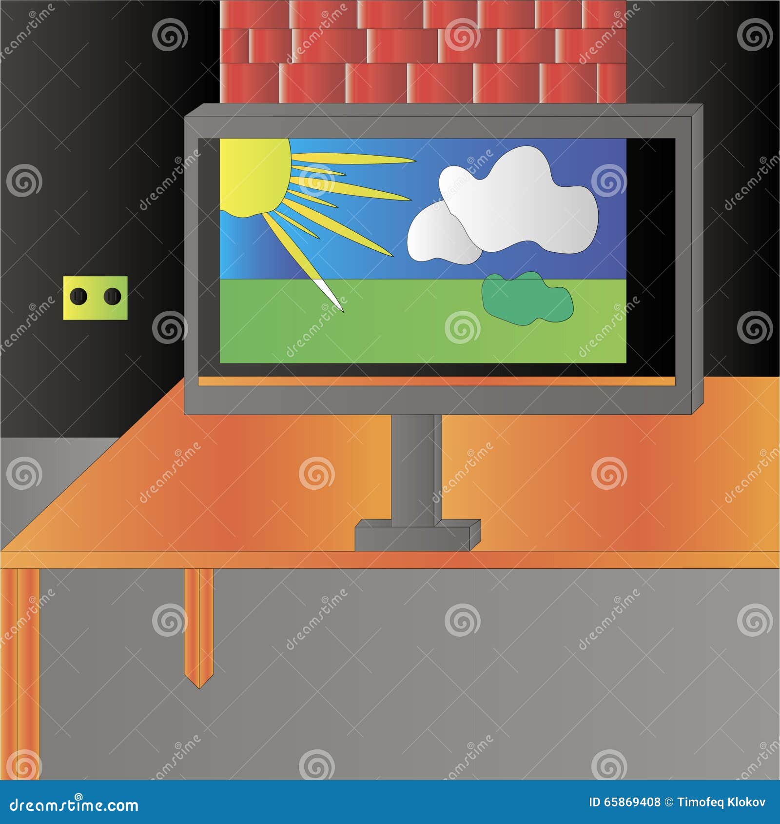 A computer stock illustration. Illustration of computer - 65869408