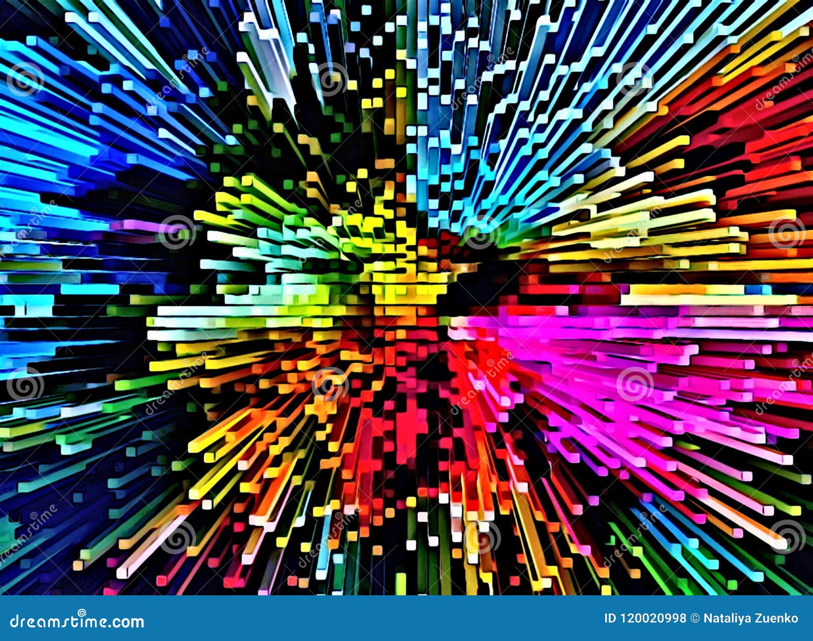 Computer Illustration Abstract Psychedelic Colored Background Mosaic ...