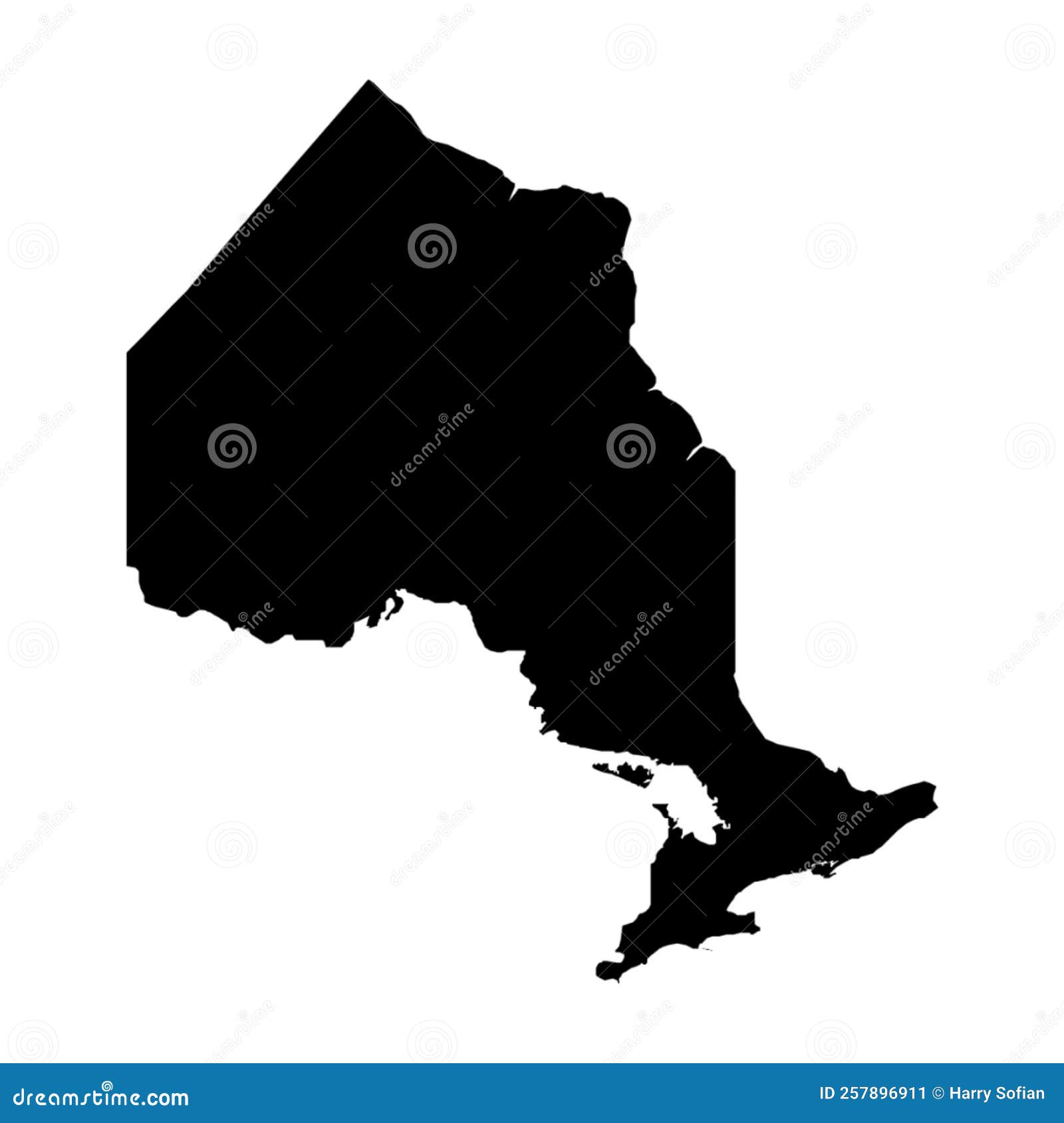 Ontario blind map stock illustration. Illustration of canada - 257896911