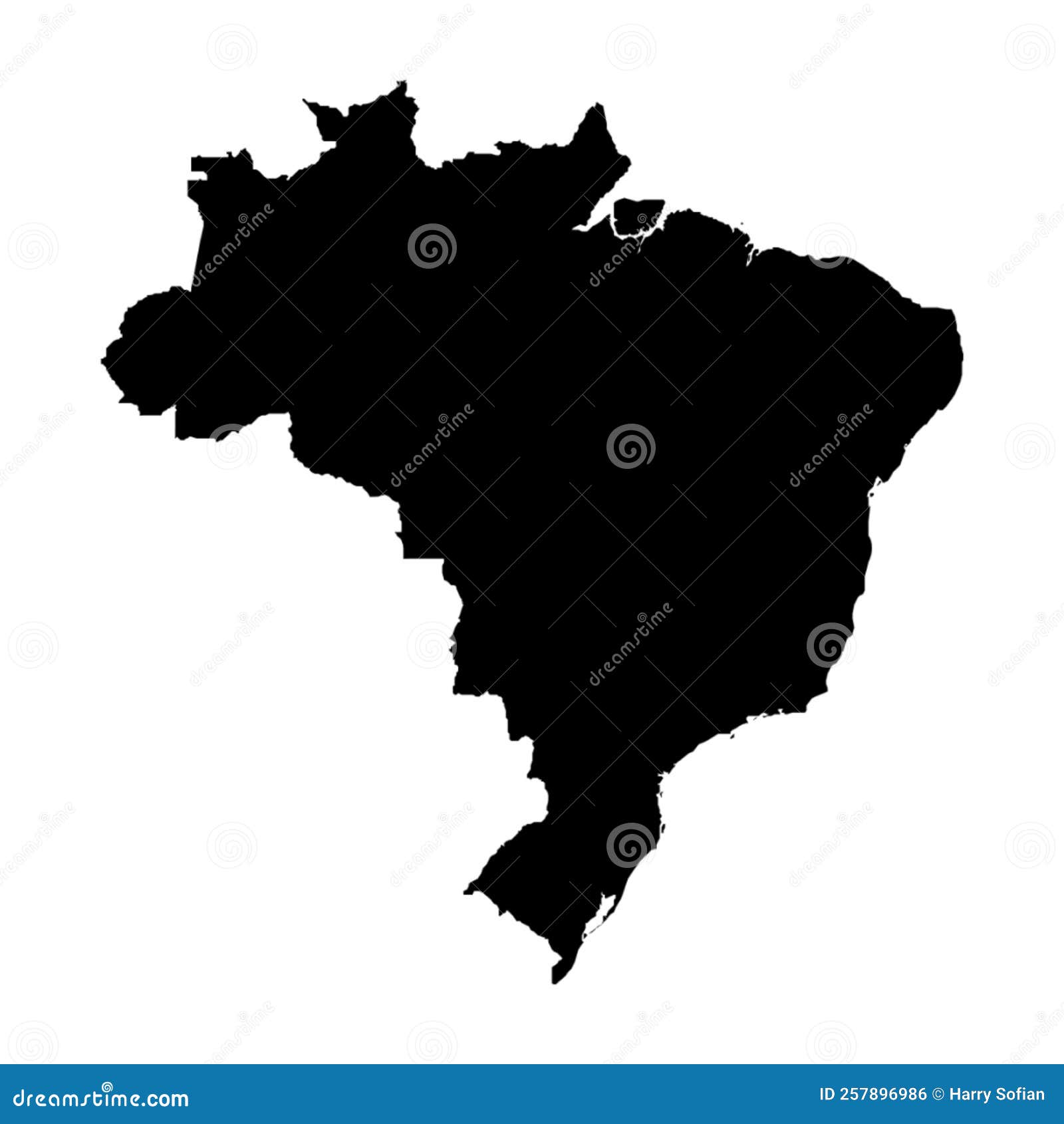 Brazil blind map stock illustration. Illustration of concept - 257896986