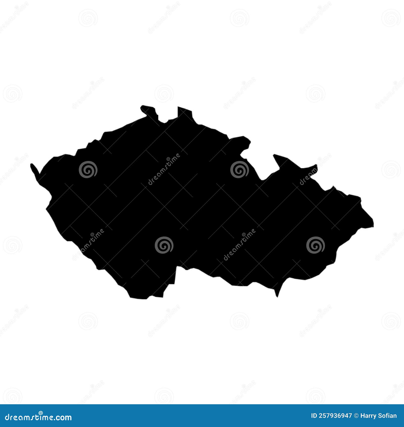Czechia blind map stock illustration. Illustration of cartography ...