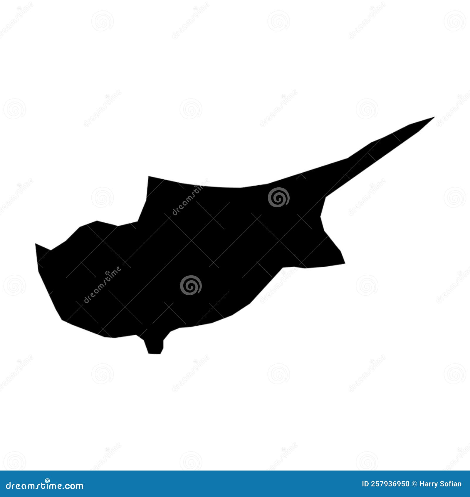 Cyprus blind map stock illustration. Illustration of land - 257936950