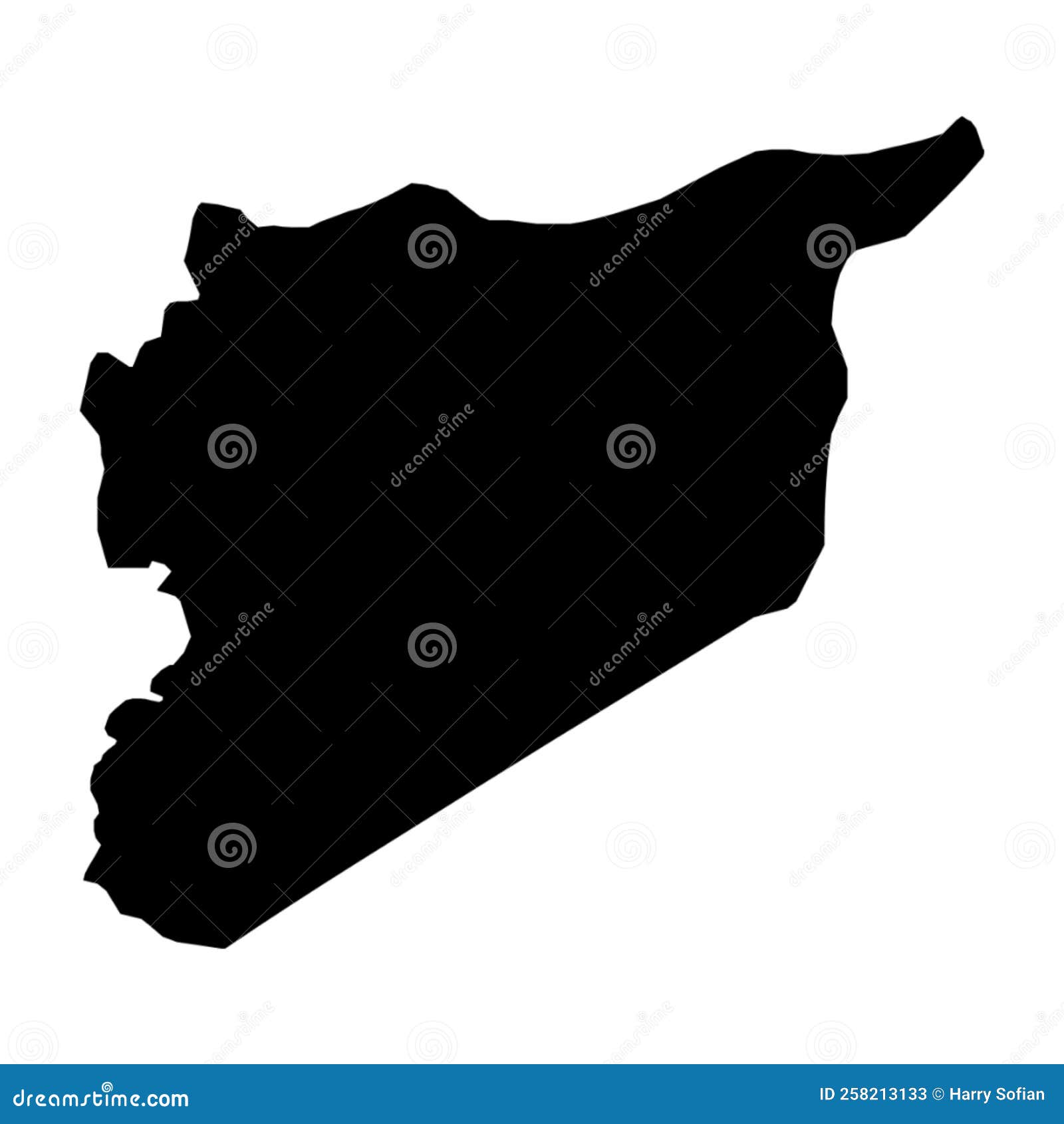Syria blind map stock illustration. Illustration of continent - 258213133