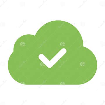 Cloud Check Icon Illustration Stock Illustration - Illustration of ...