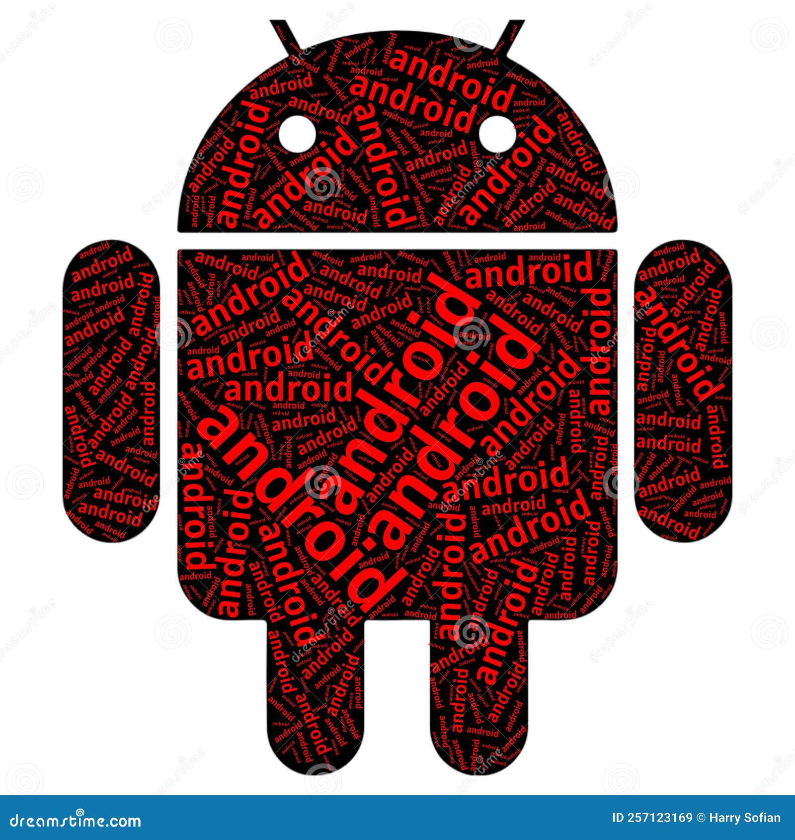 Android Logo with Word Android Concept Stock Illustration ...