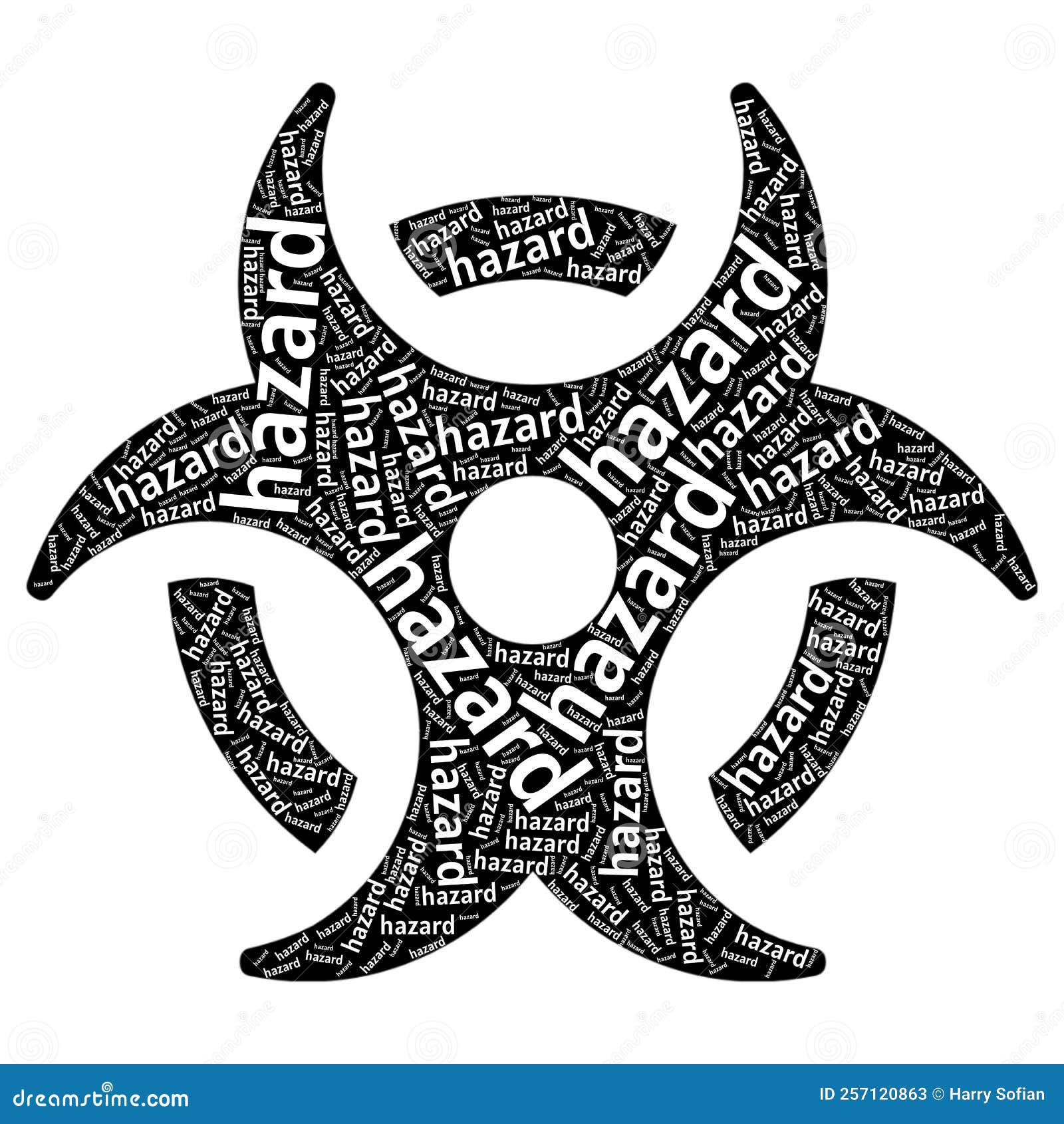 Hazard symbol concept stock illustration. Illustration of risk - 257120863