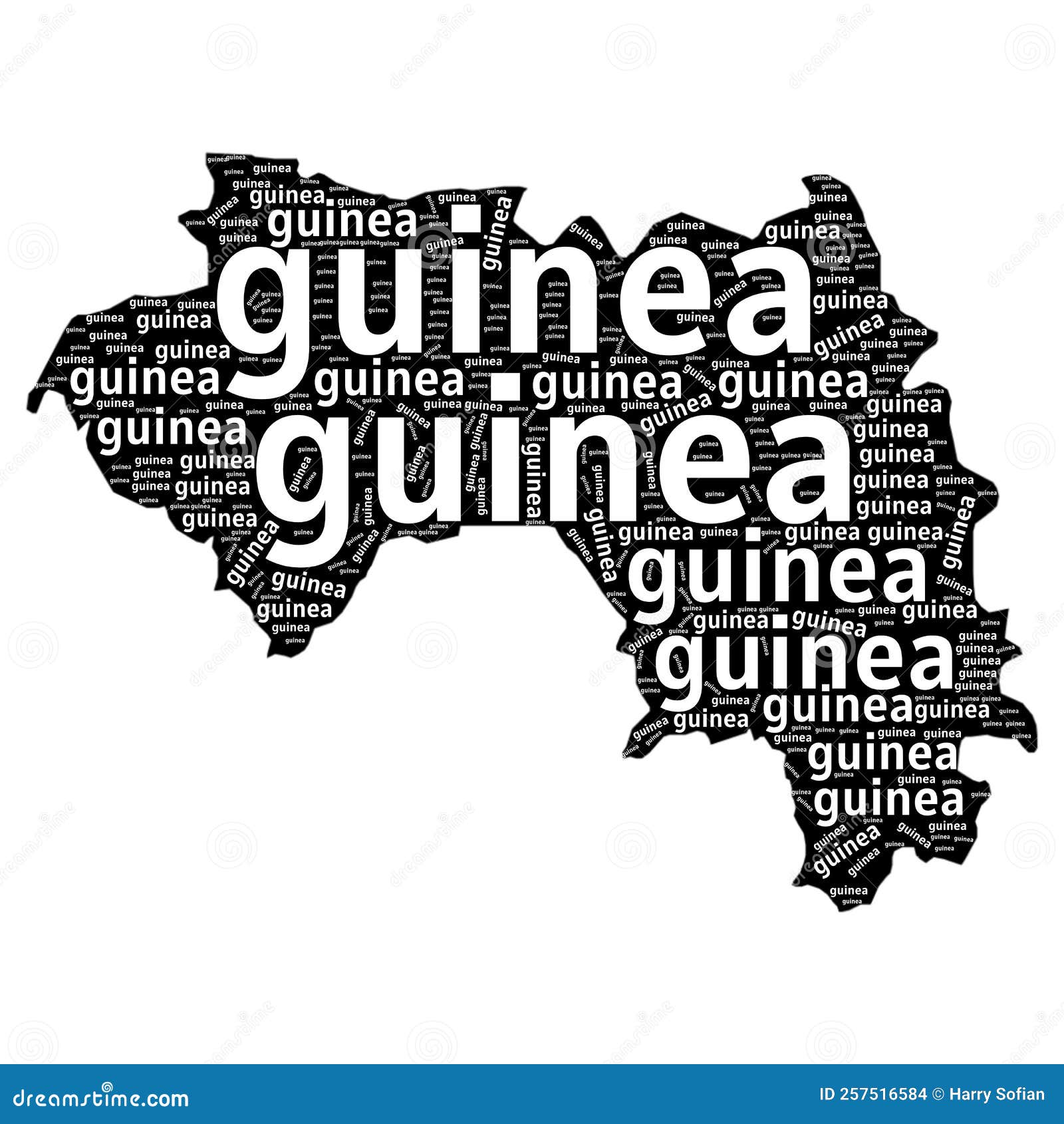 Guinea with Name. Isolated White Background Stock Illustration ...