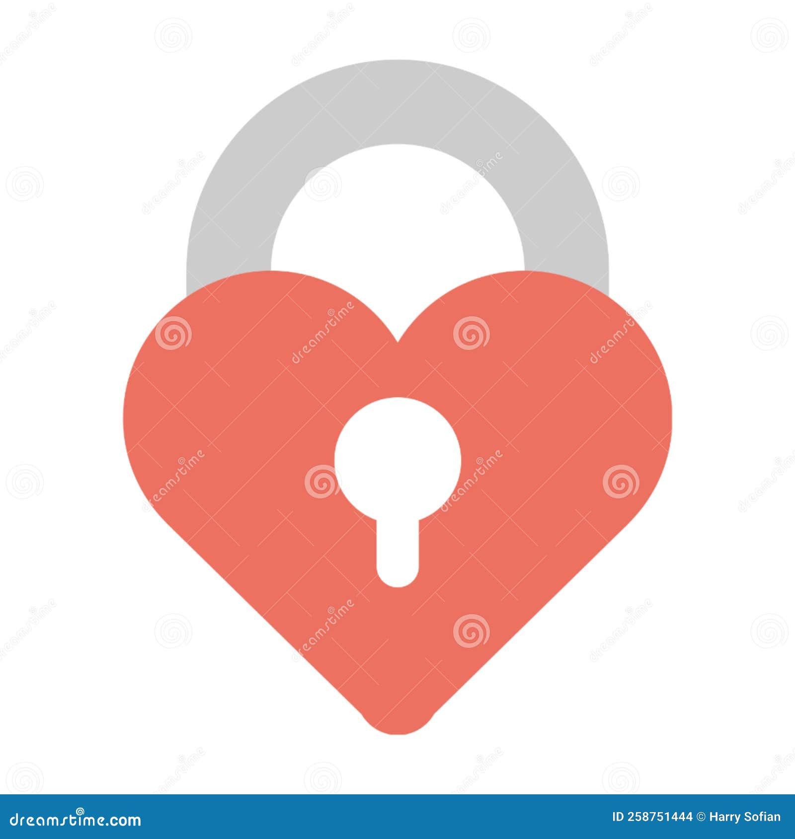 Heart lock illustration stock illustration. Illustration of privacy ...