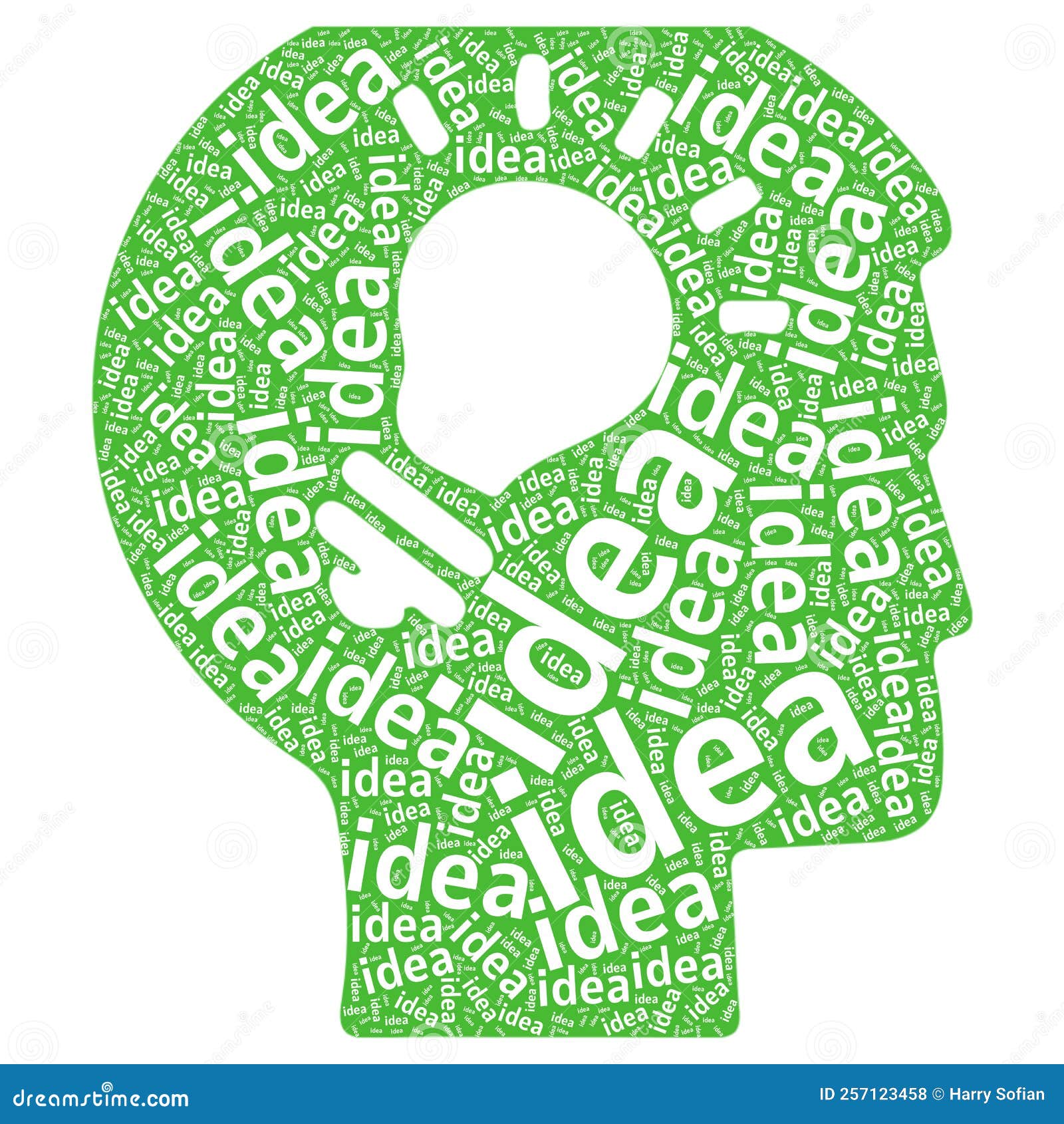 Idea Inside Human Mind Concept Stock Illustration - Illustration of ...
