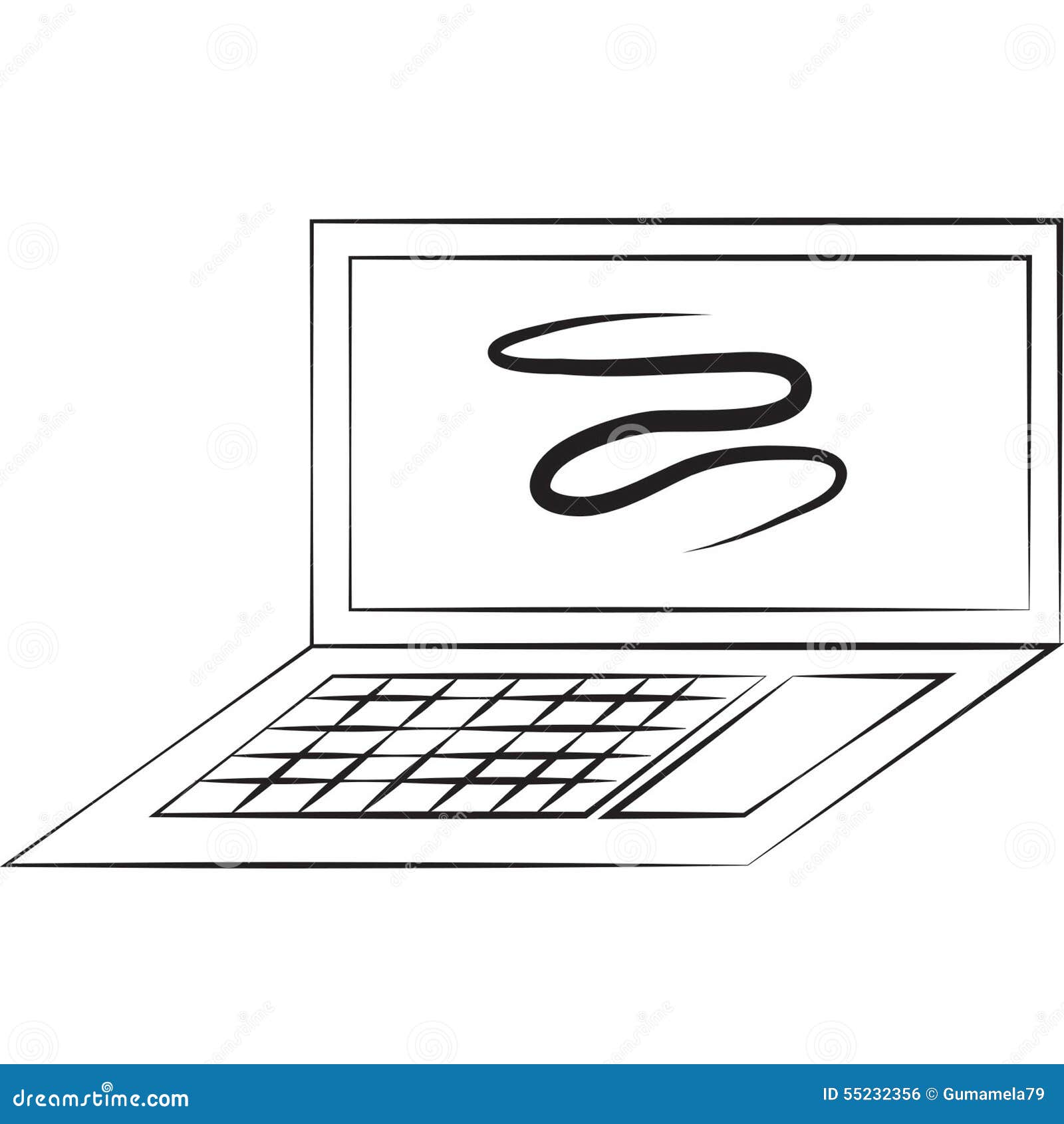 Computer stock illustration. Illustration of beautiful - 55232356