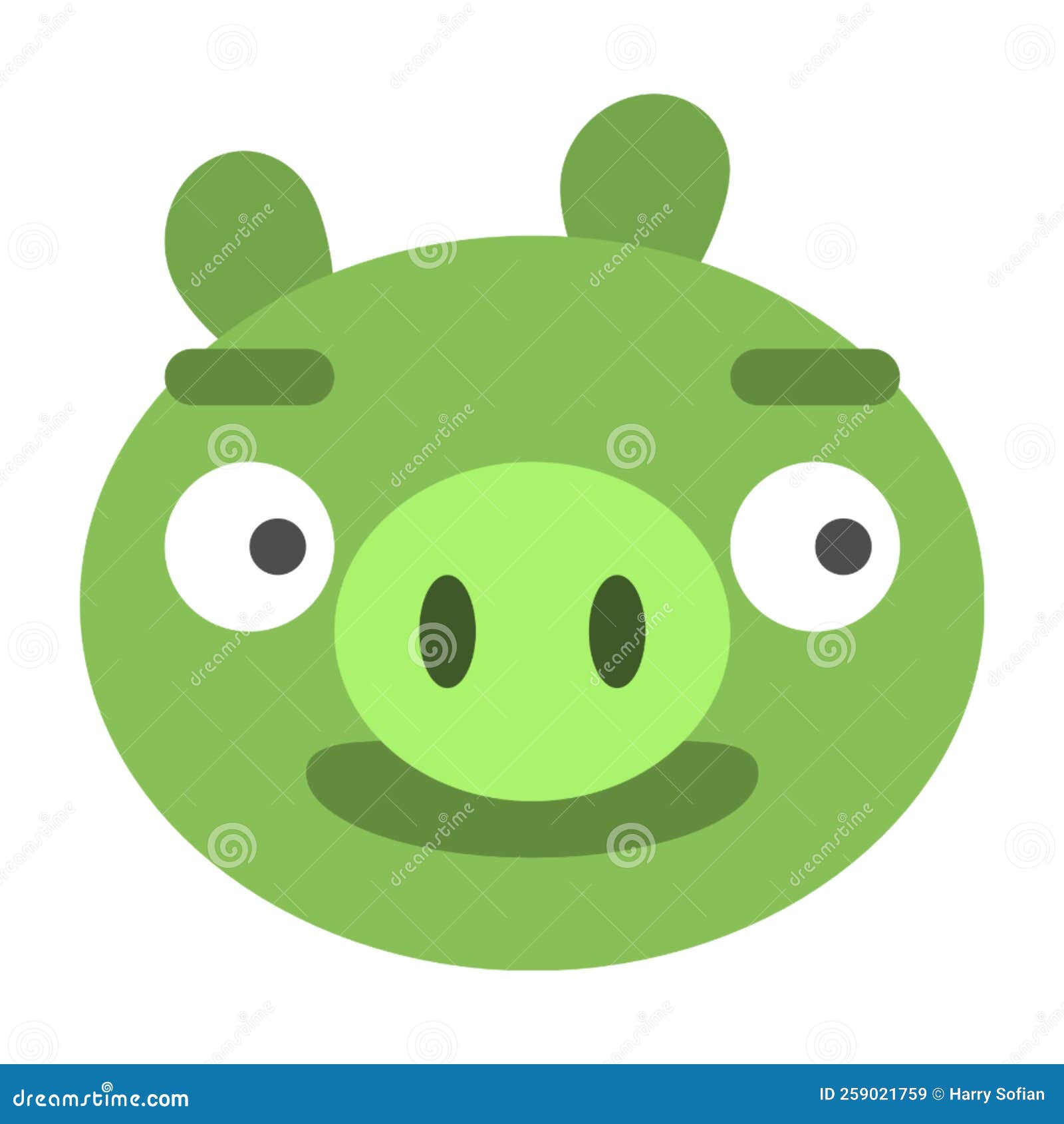 Green pig face stock illustration. Illustration of black - 259021759