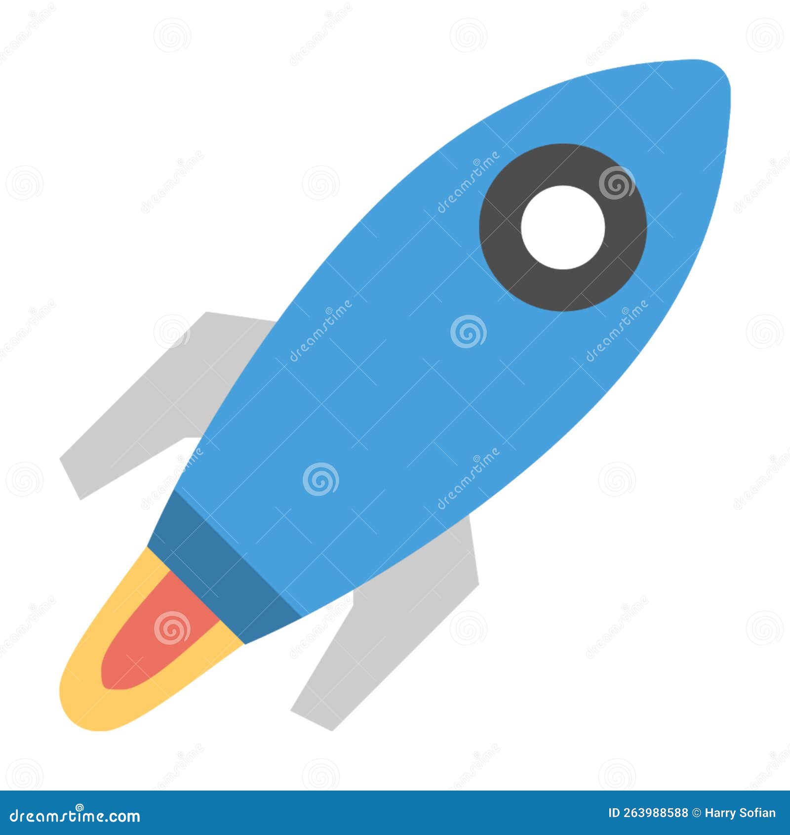 Space Rocket Illustration Stock Illustration Illustration Of Launch 263988588